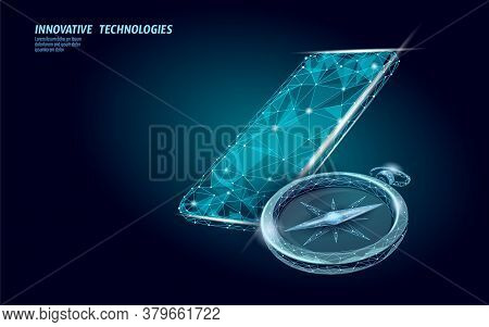 3d Low Poly Compass. Vector & Photo (Free Trial) | Bigstock