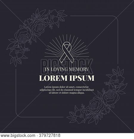 Funeral Card Banner Vector & Photo (Free Trial) | Bigstock