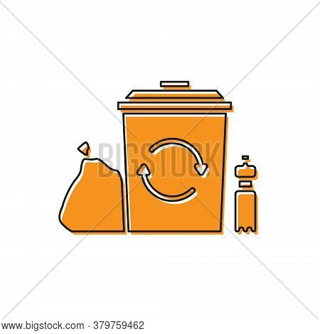 Orange Recycle Bin Vector & Photo (Free Trial) | Bigstock