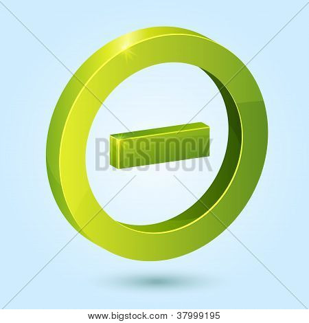 Green Minus Symbol Vector & Photo (Free Trial) | Bigstock