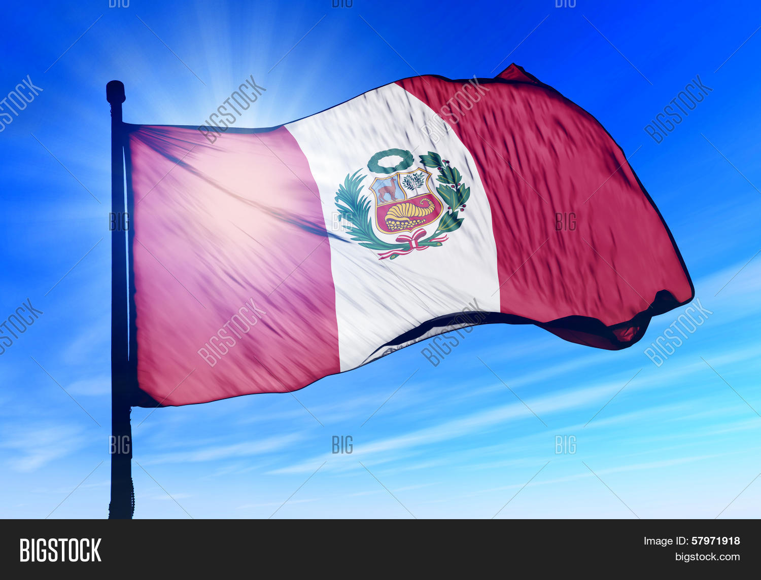 Peru Flag Waving On Image & Photo (Free Trial) | Bigstock