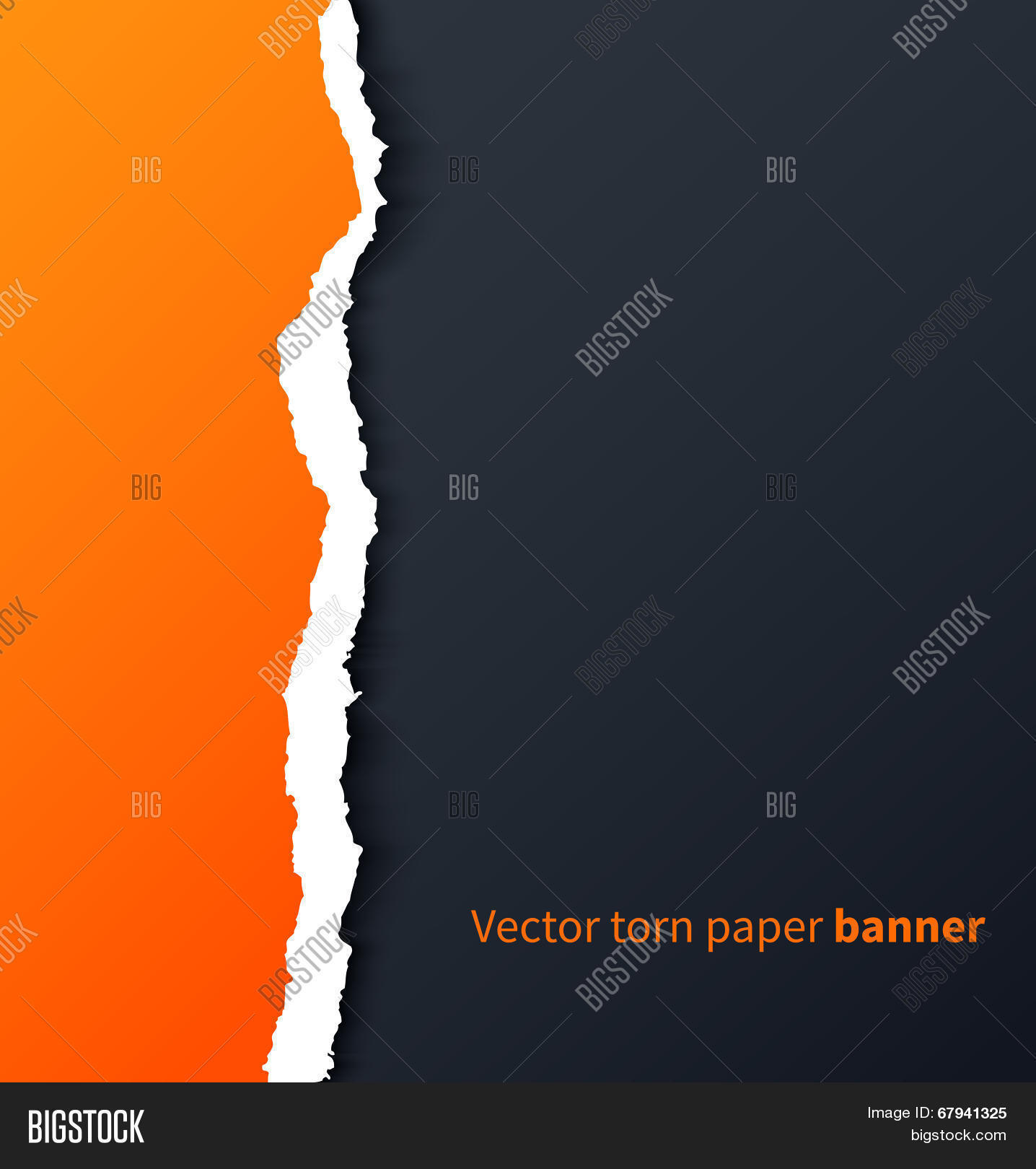 Orange Torn Paper Vector & Photo (Free Trial) | Bigstock