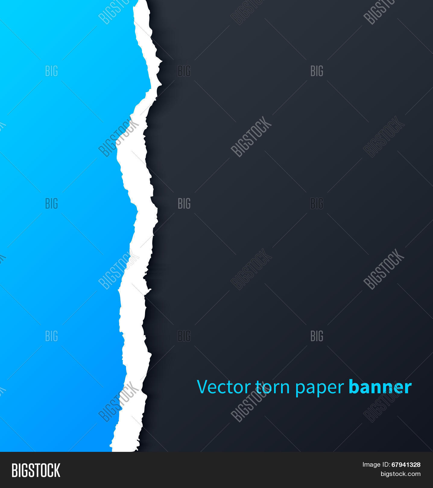 Blue Torn Paper Drop Vector & Photo (Free Trial) | Bigstock