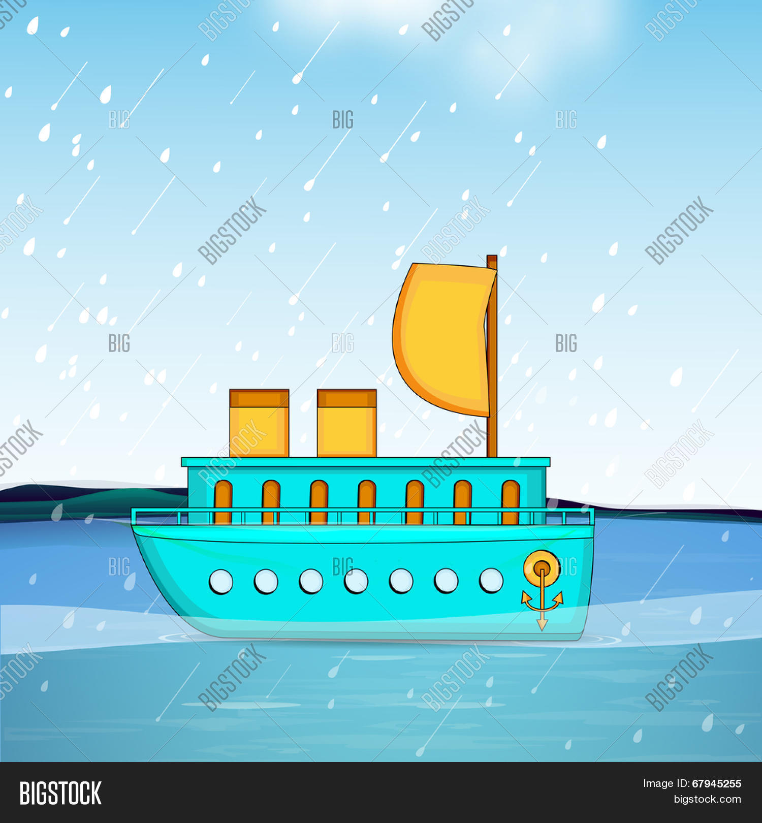 Stylish Blue Ship Vector & Photo (Free Trial) | Bigstock