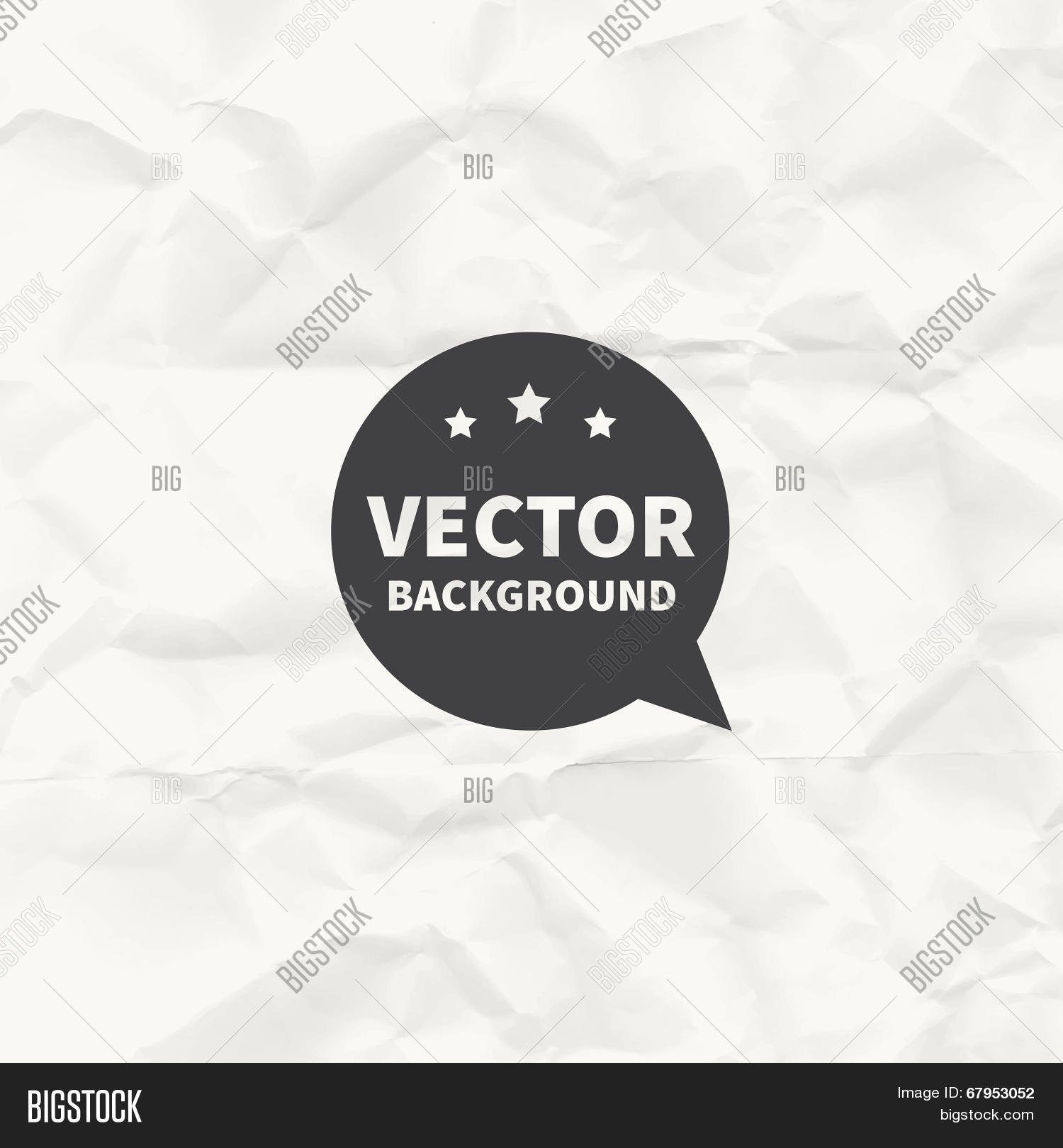 Crumpled Paper Vector Vector & Photo (Free Trial) | Bigstock