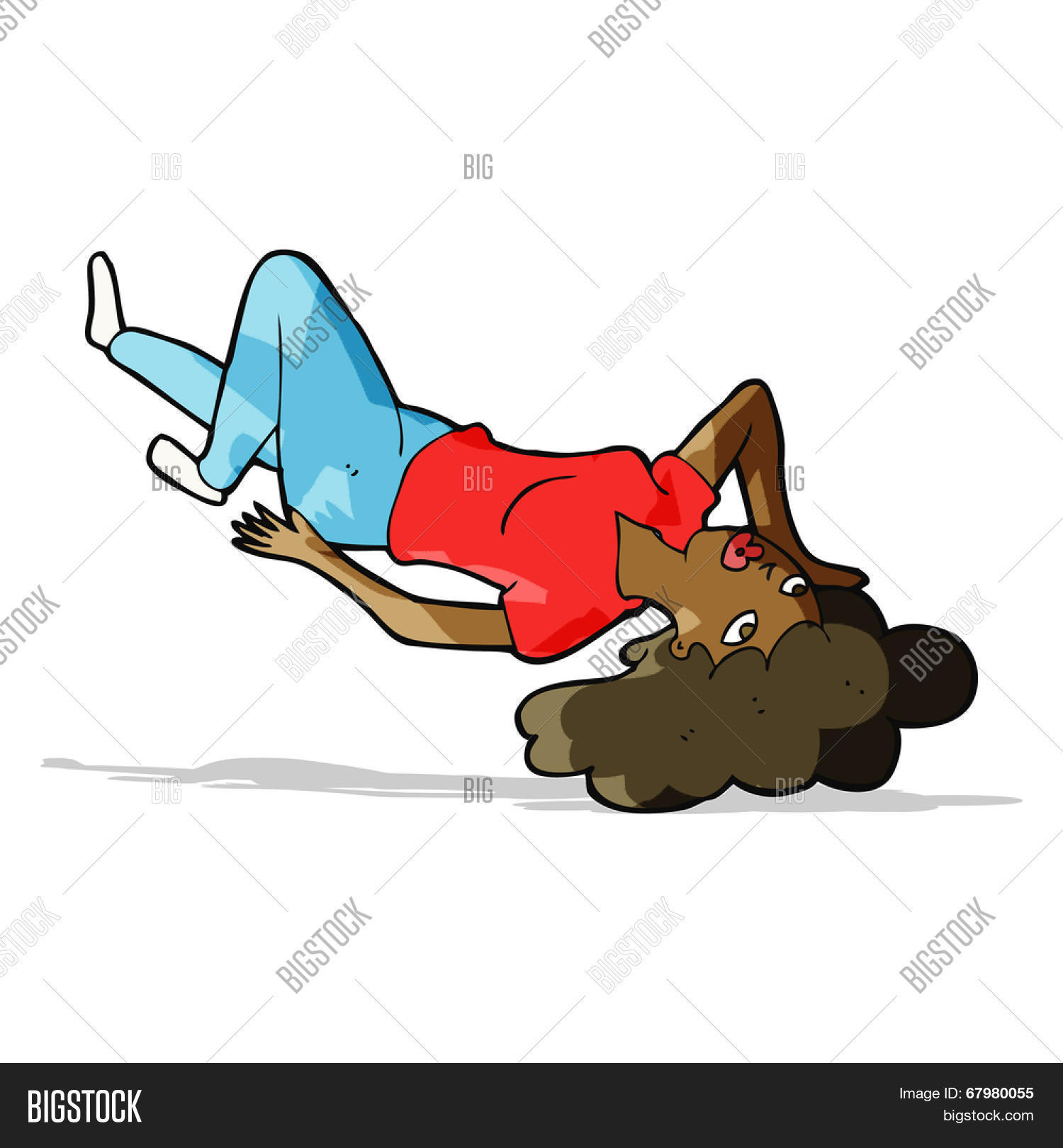 Cartoon Woman Lying Vector & Photo (Free Trial) | Bigstock