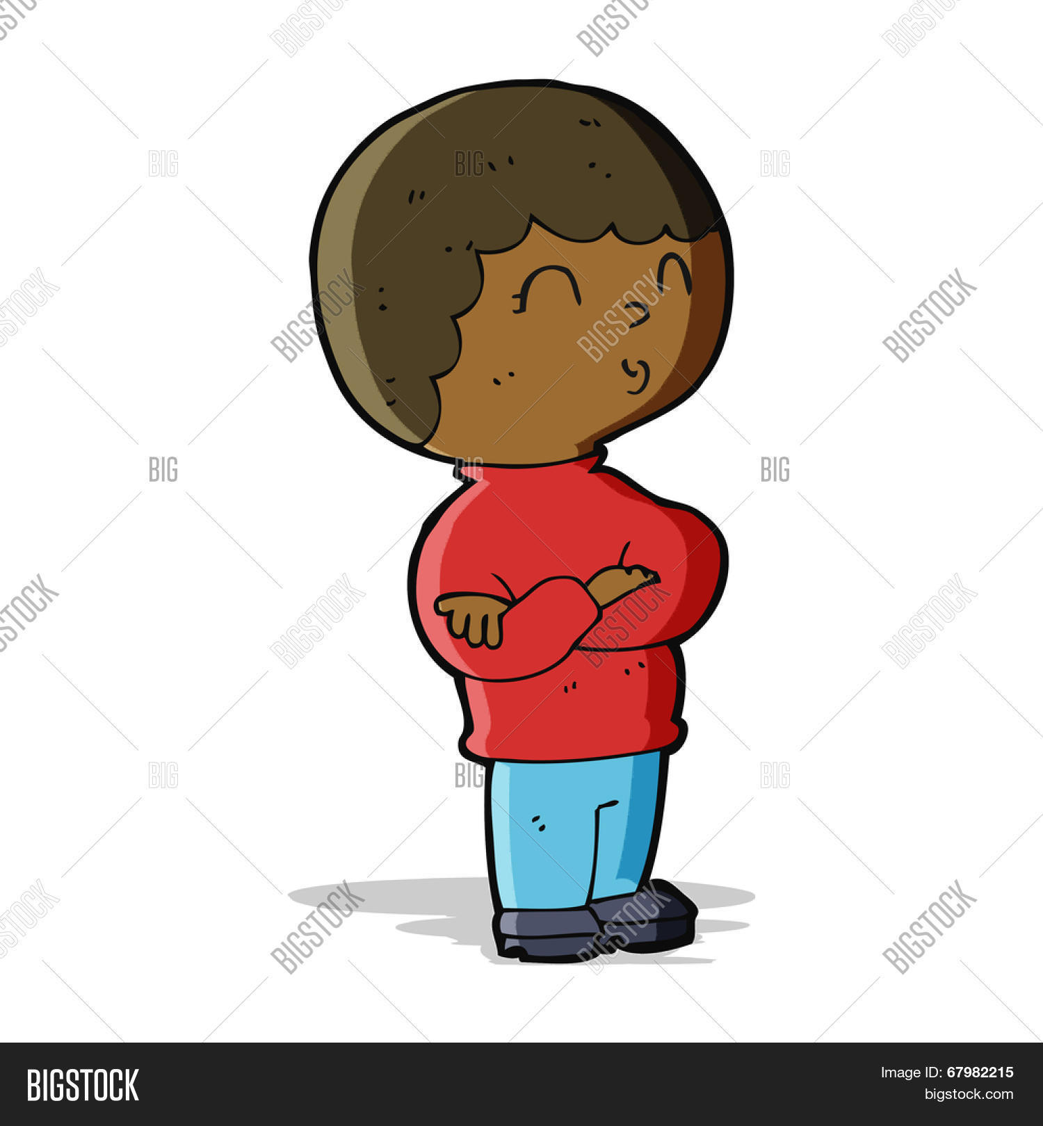 Cartoon Boy Folded Vector & Photo (Free Trial) | Bigstock