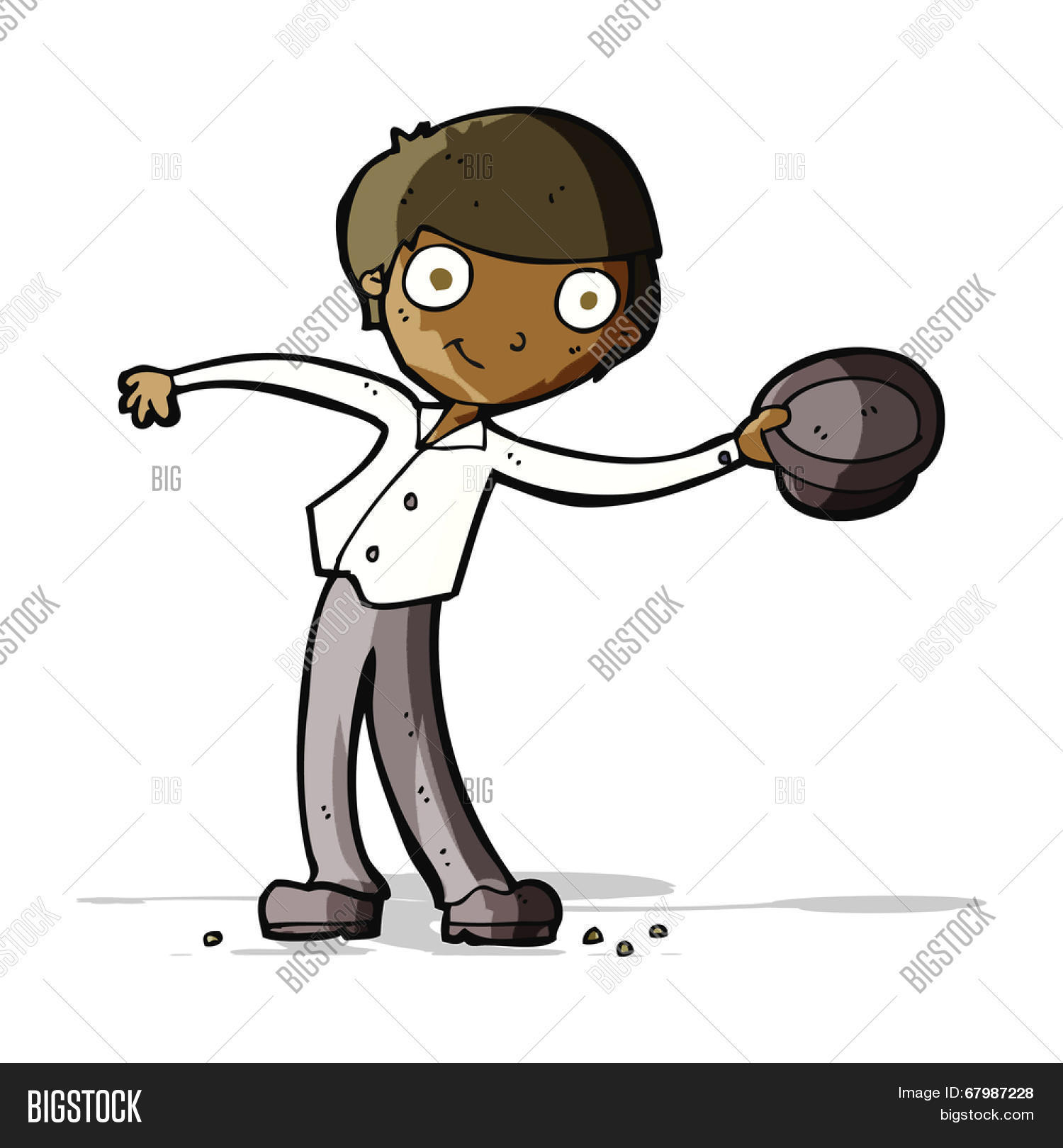 Cartoon Man Tipping Vector & Photo (Free Trial) | Bigstock