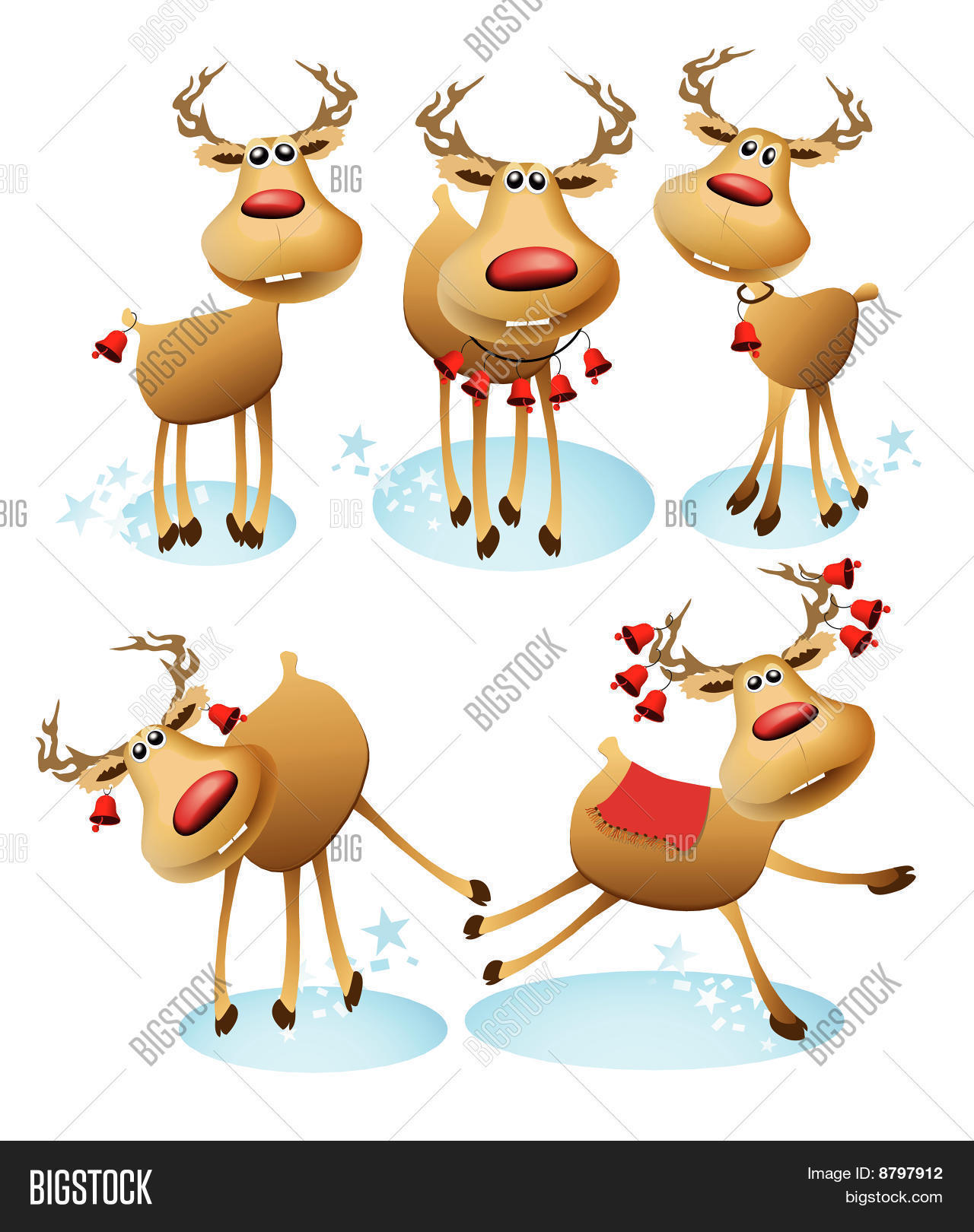 Cartoon Reindeer Vector & Photo (Free Trial) | Bigstock
