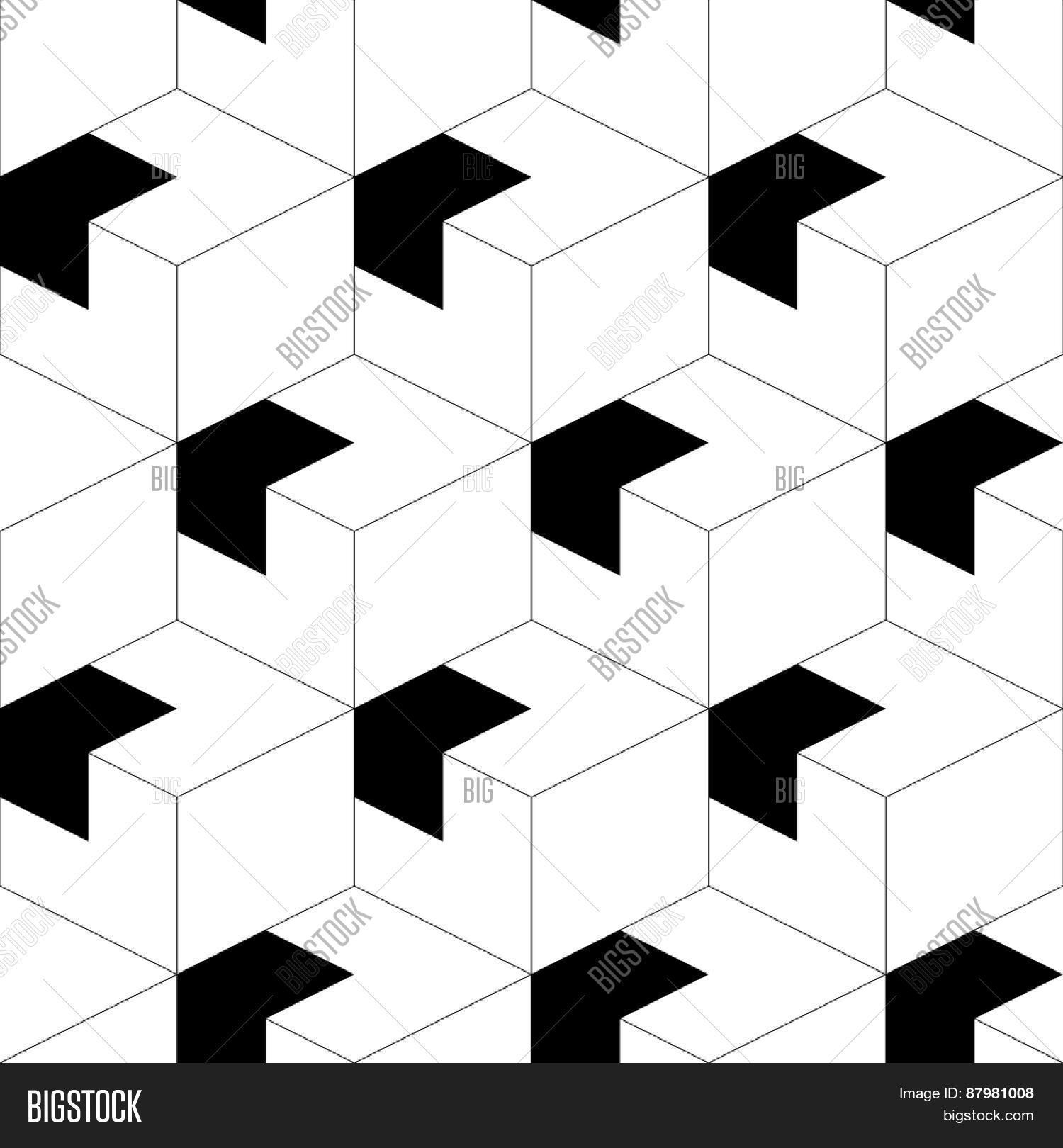 Seamless Cube Pattern Vector & Photo (Free Trial) | Bigstock