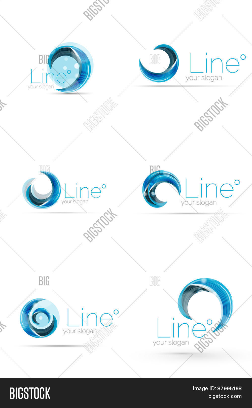 Swirl Company Blue Vector & Photo (Free Trial) | Bigstock