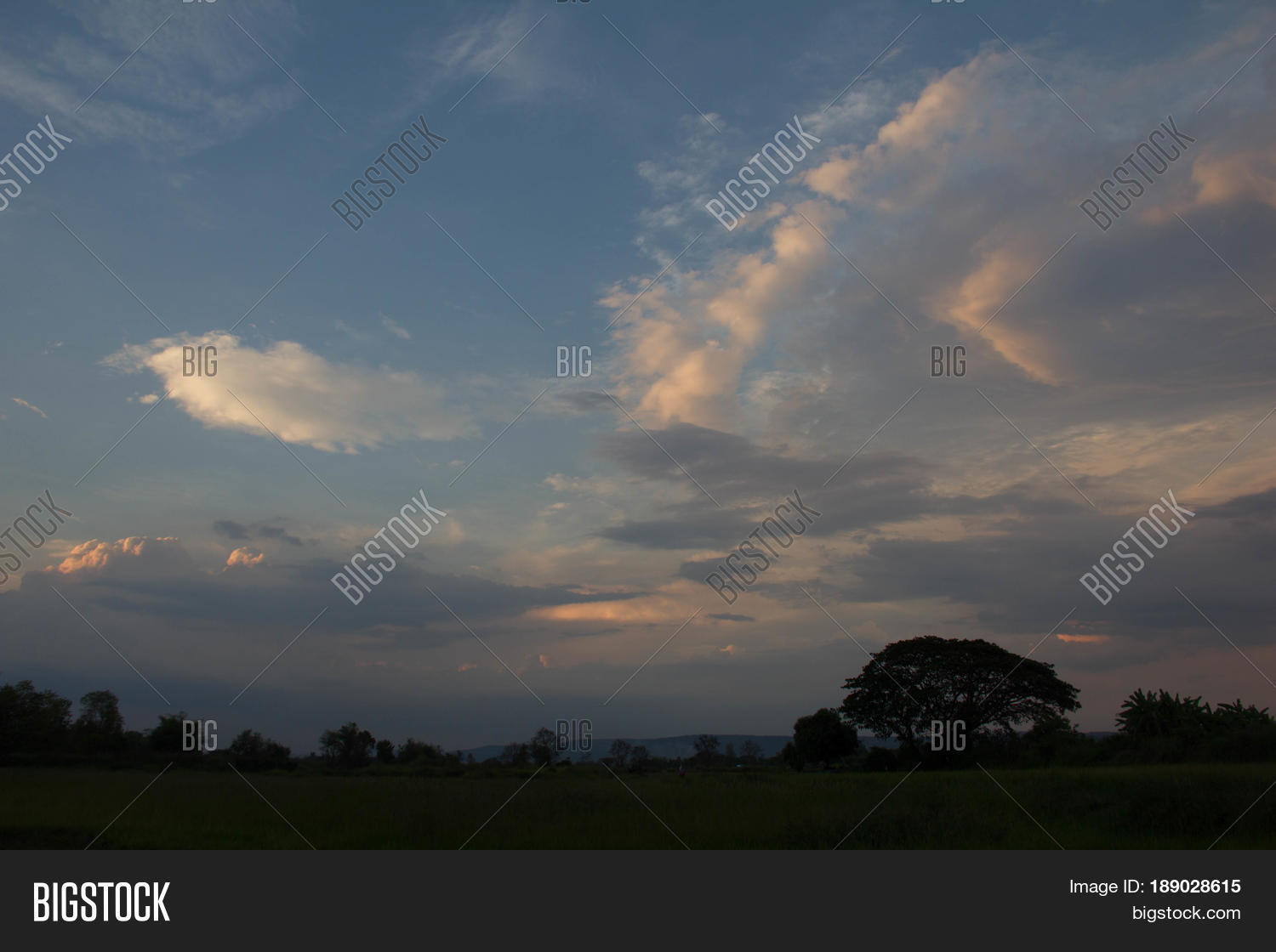 Sunset Partly Cloudy Image & Photo (Free Trial) | Bigstock