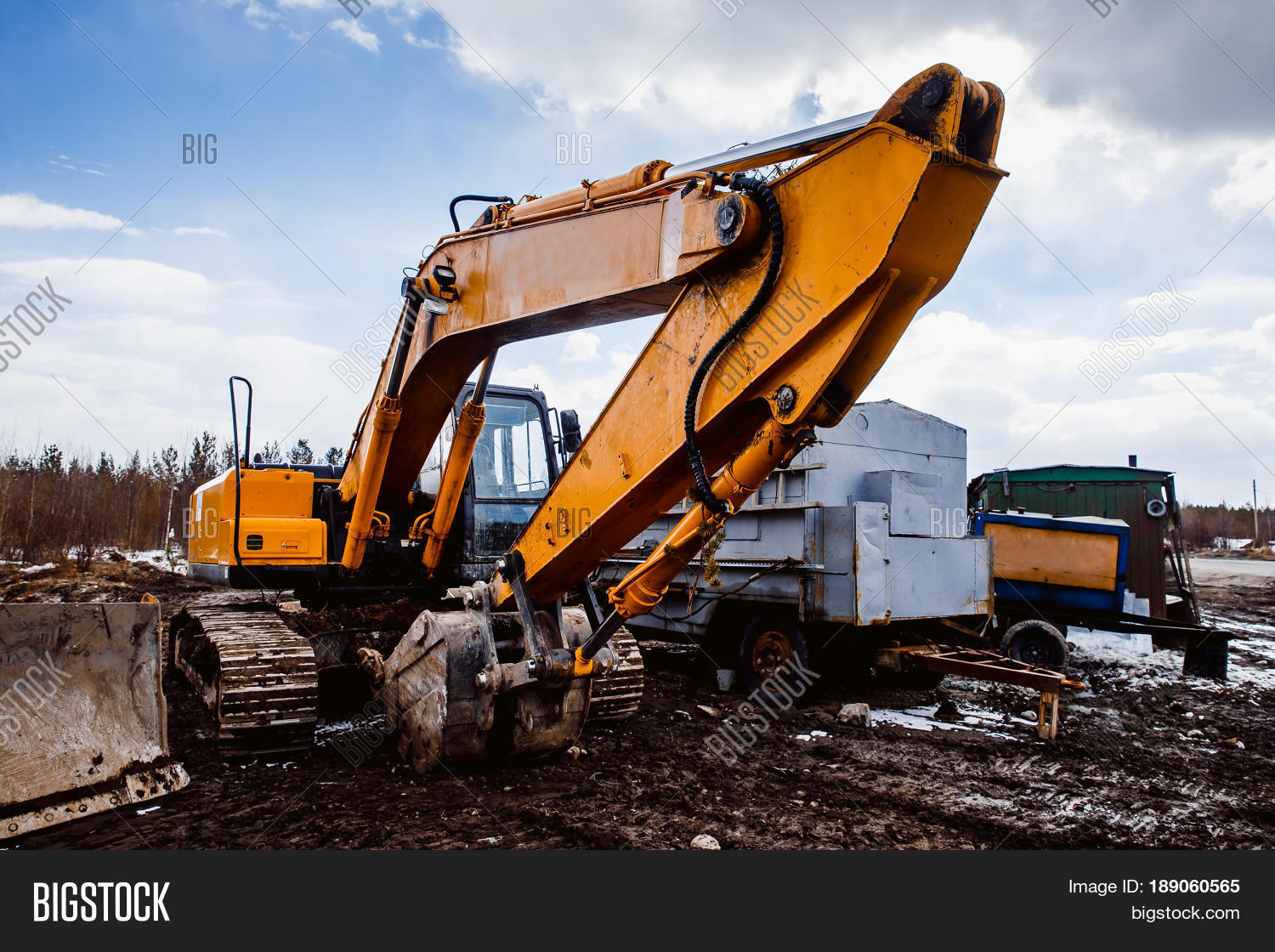 Excavators Machine Image & Photo (Free Trial) | Bigstock