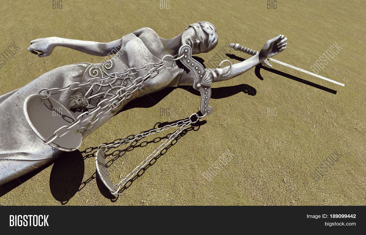 Broken Lady Justice 3d Image & Photo (Free Trial) | Bigstock