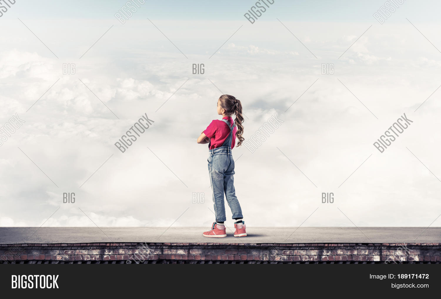 Cute Kid Girl Standing Image & Photo (Free Trial) | Bigstock