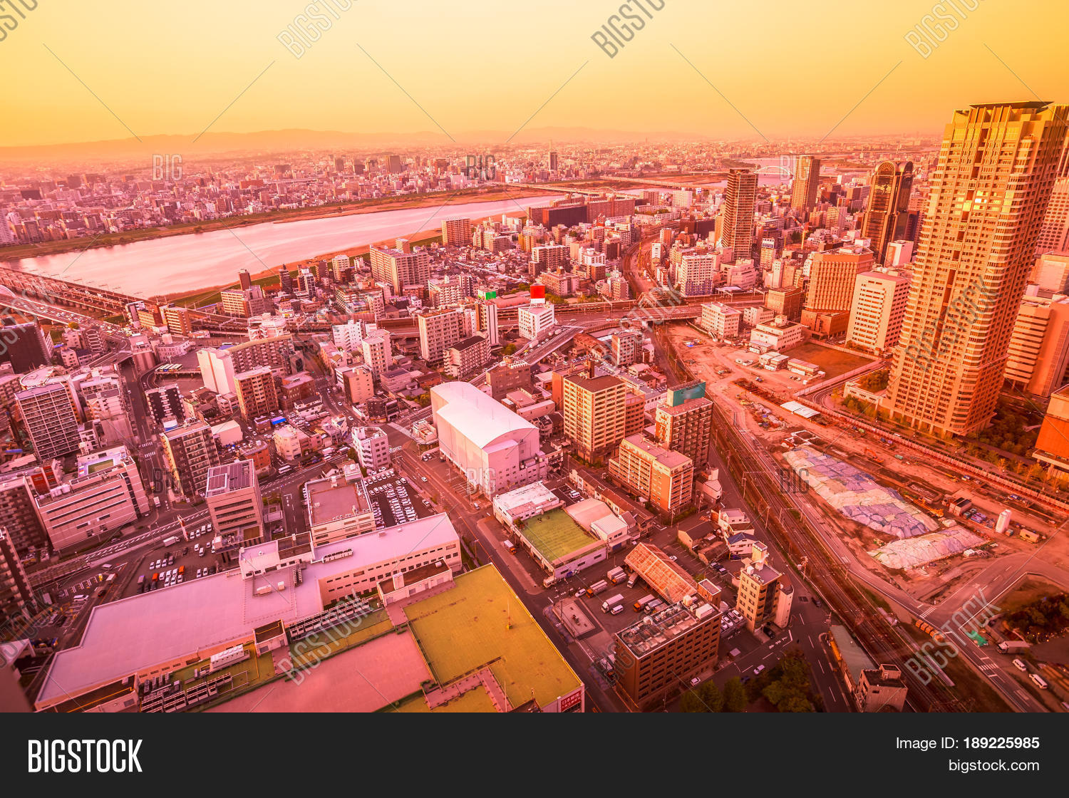 Aerial View Osaka City Image & Photo (Free Trial) | Bigstock