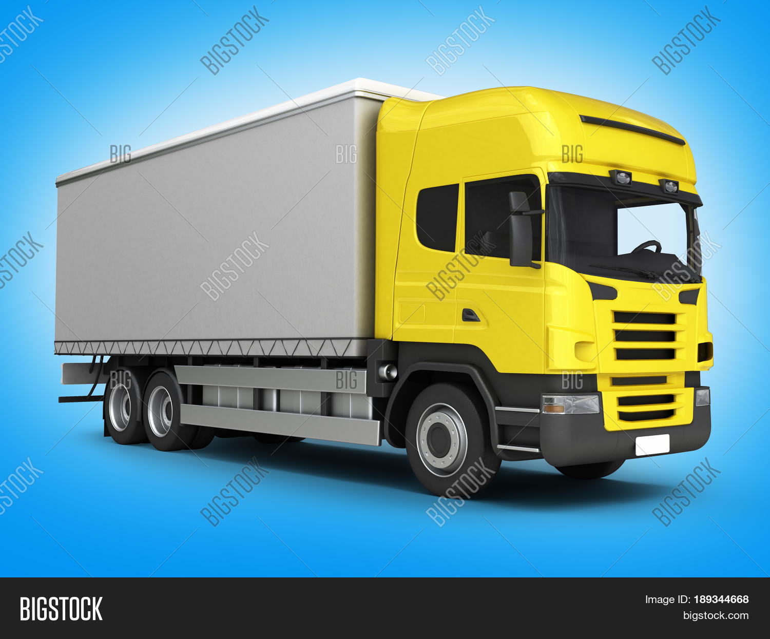 Yellow Delivery Truck Image & Photo (Free Trial) | Bigstock