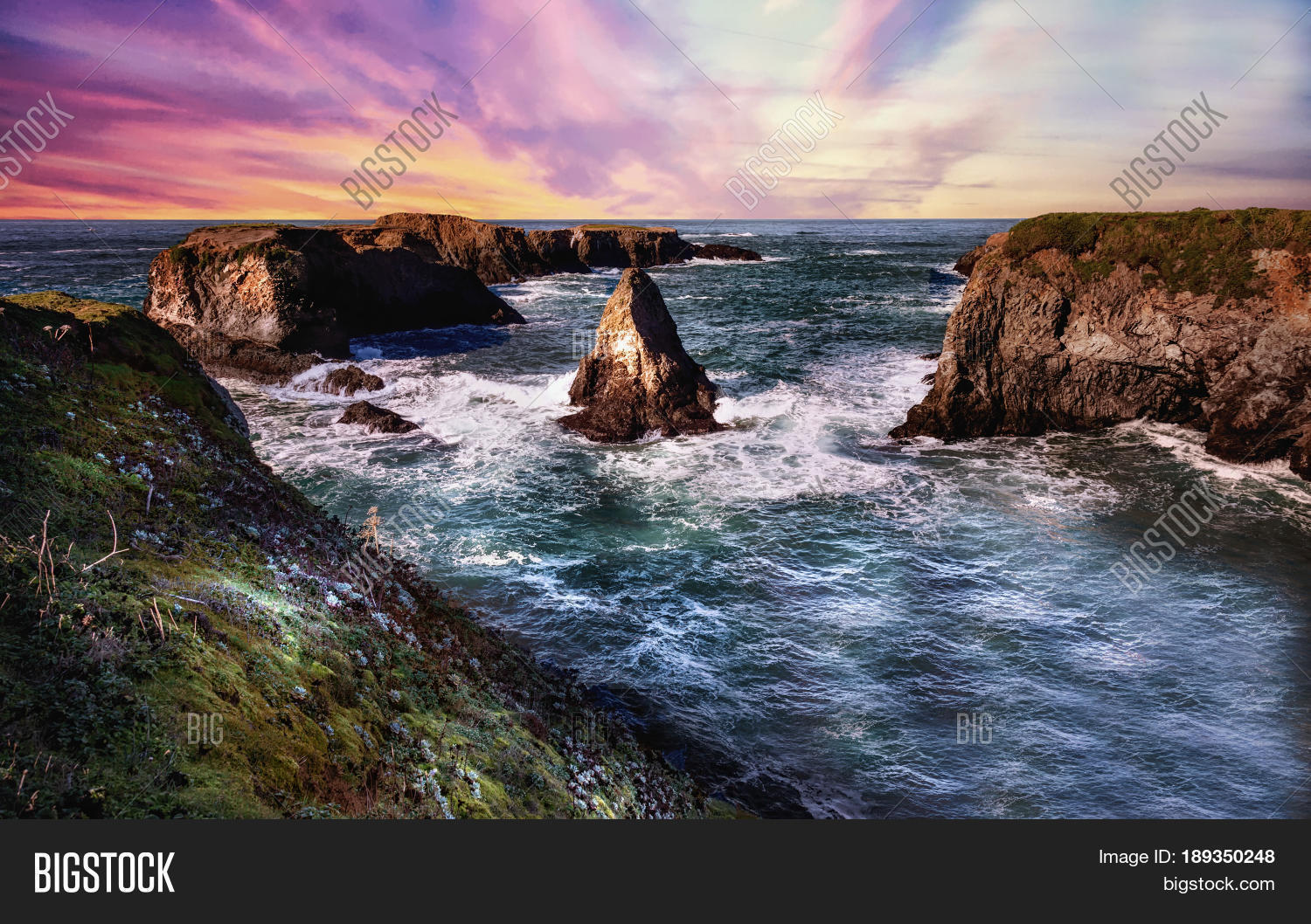 Sunset Rocky Beach, Image & Photo (Free Trial) | Bigstock