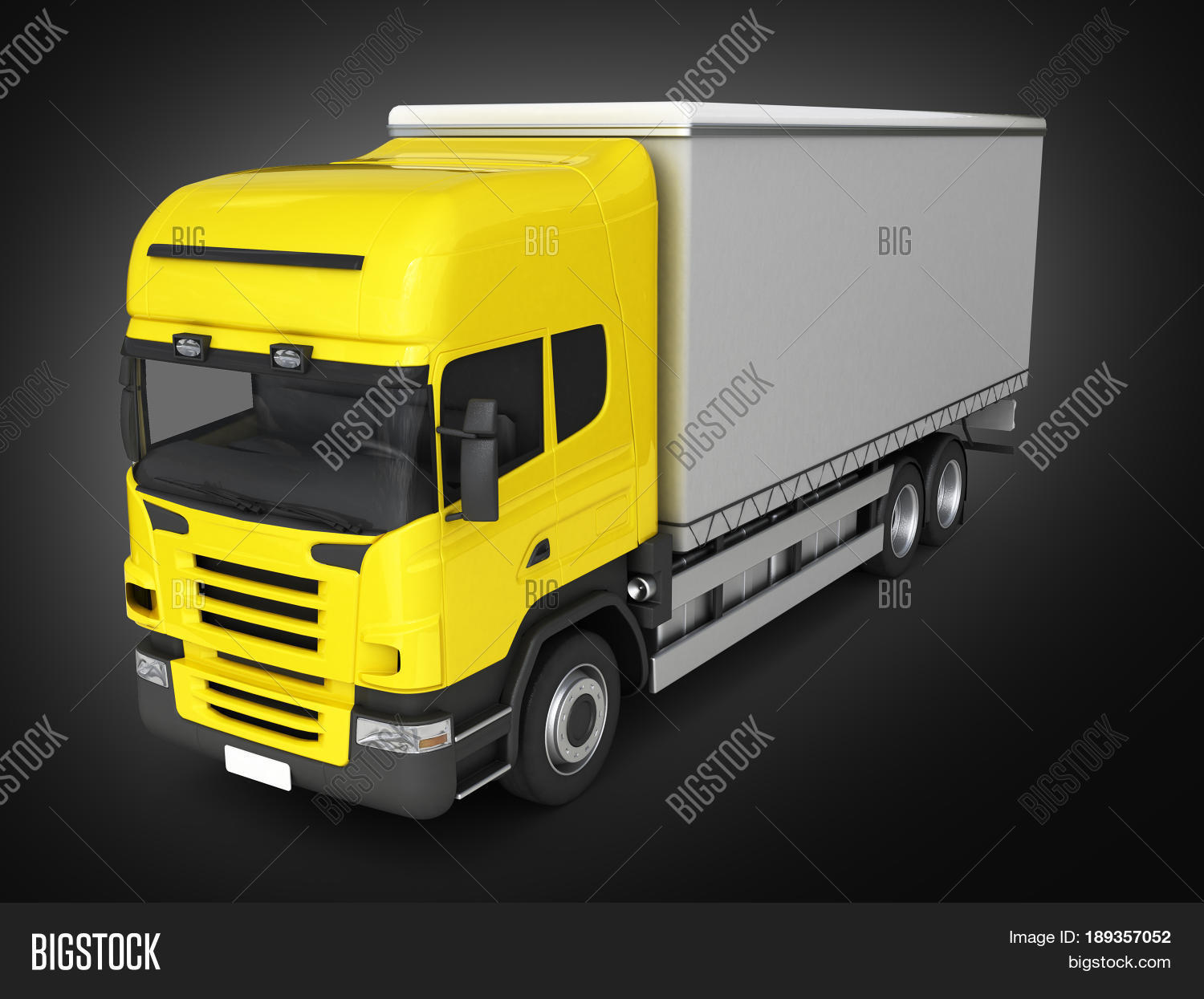 Yellow Delivery Truck Image & Photo (Free Trial) | Bigstock