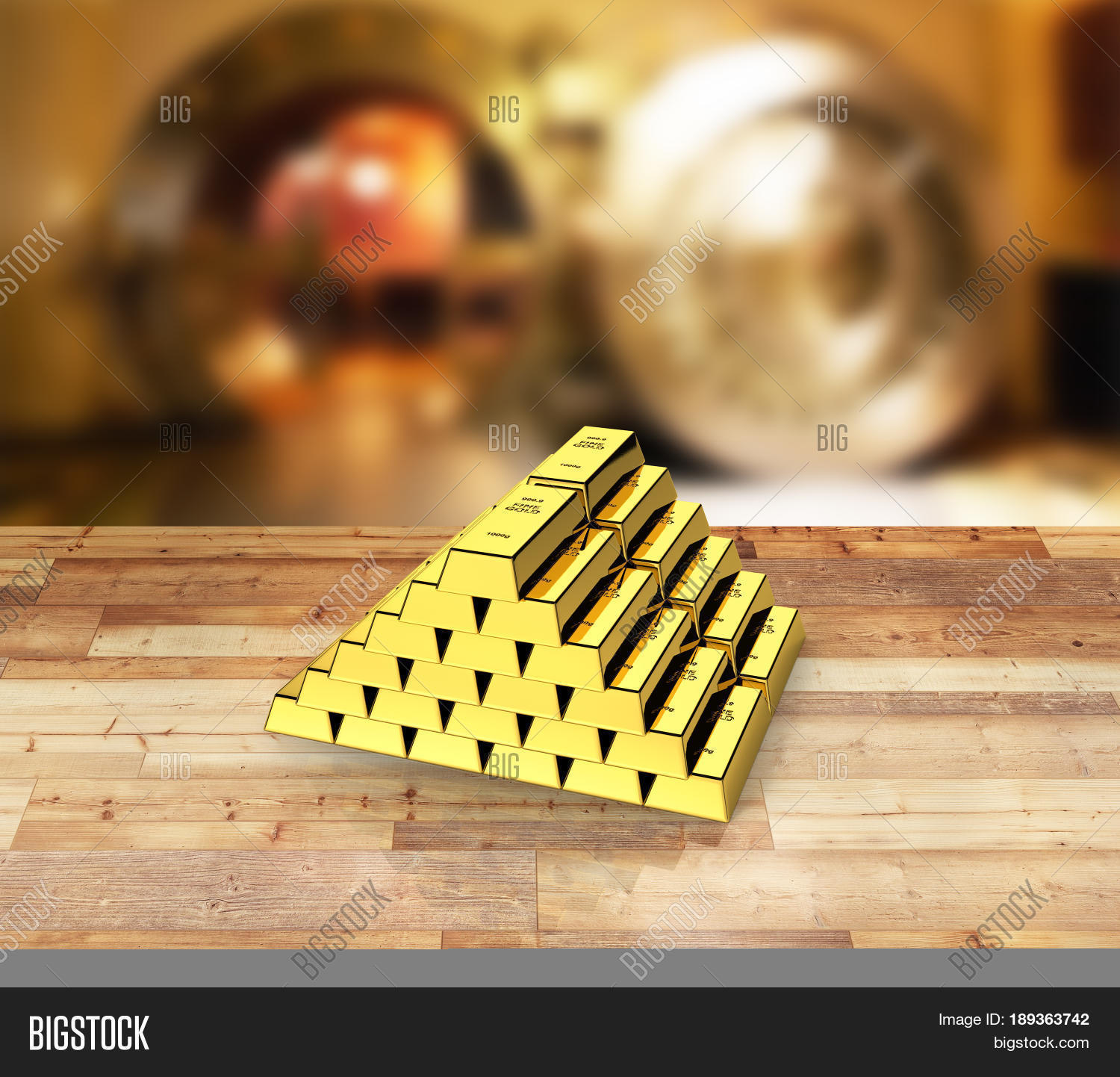 Gold Bars Pyramid On Image & Photo (Free Trial) | Bigstock
