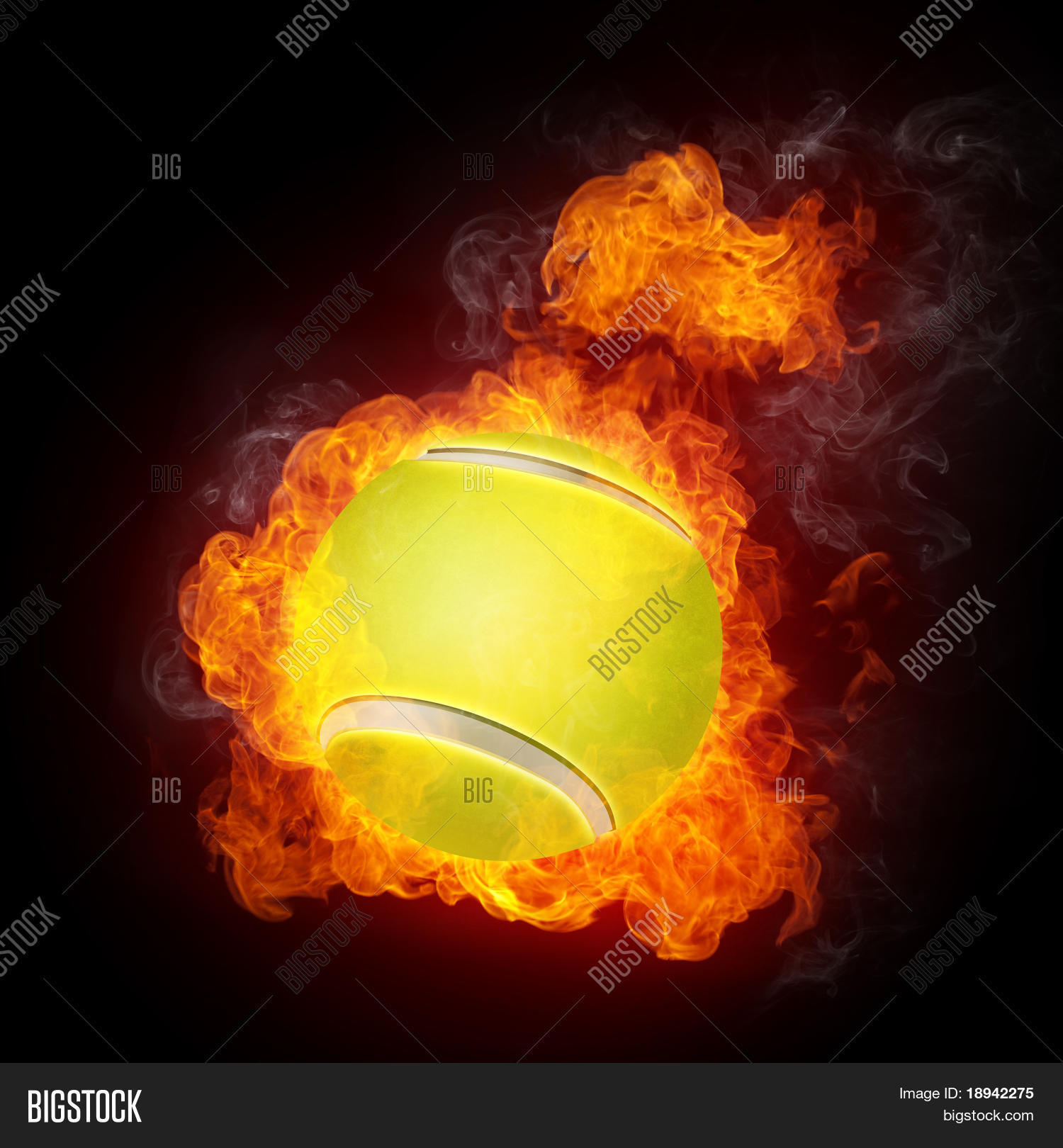 Tennis Ball On Fire. Image & Photo (Free Trial) | Bigstock