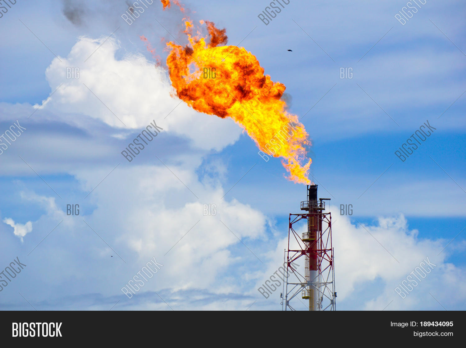 Gas Flare Oil Refinery Image & Photo (Free Trial) | Bigstock