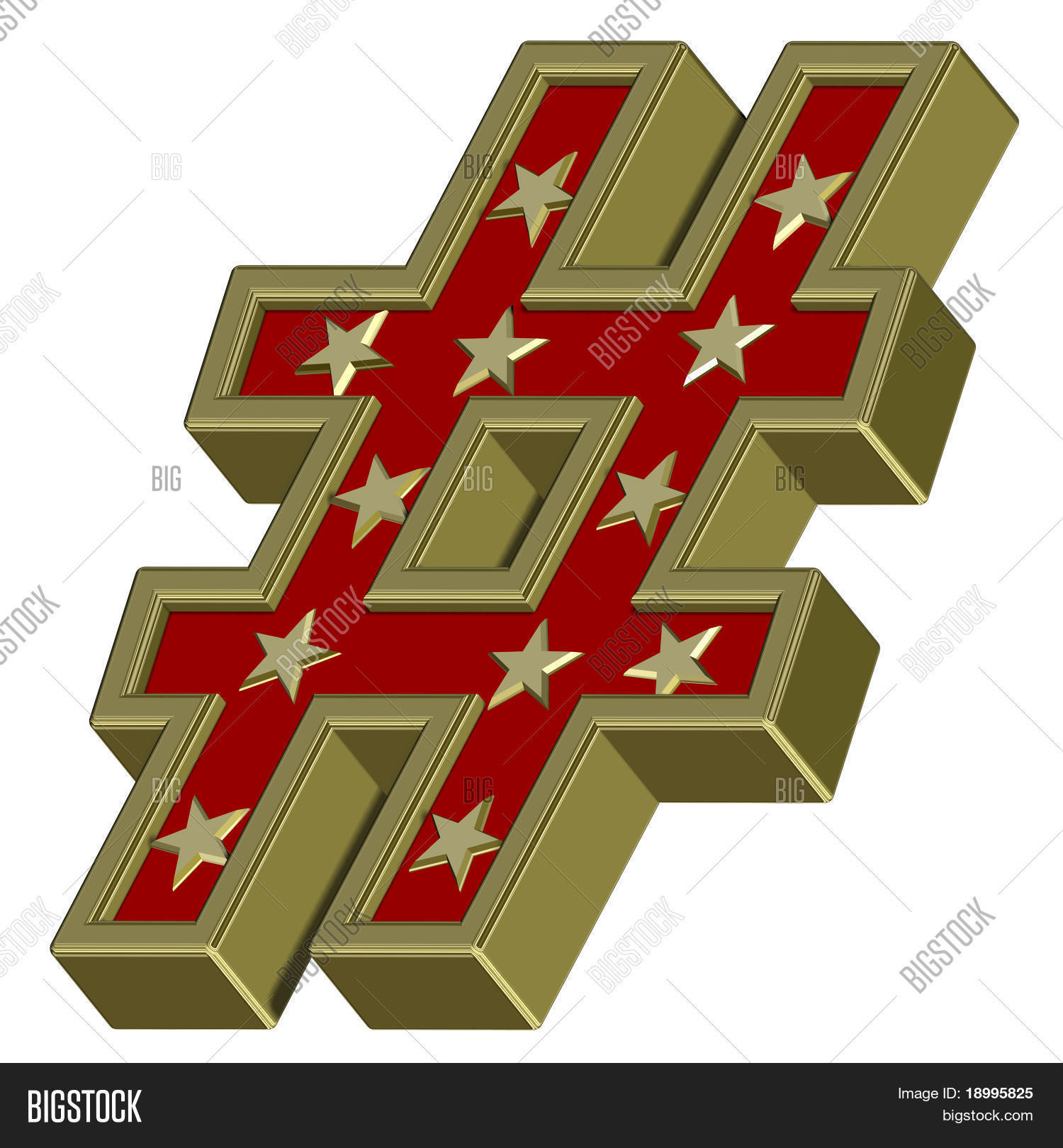 Gold-red Number Mark Image & Photo (Free Trial) | Bigstock