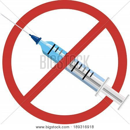 No Syringe Sign . No Vector & Photo (Free Trial) | Bigstock