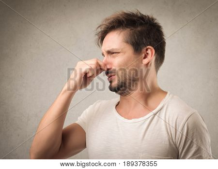 Man Smelling Bad Smell Image & Photo (Free Trial) | Bigstock