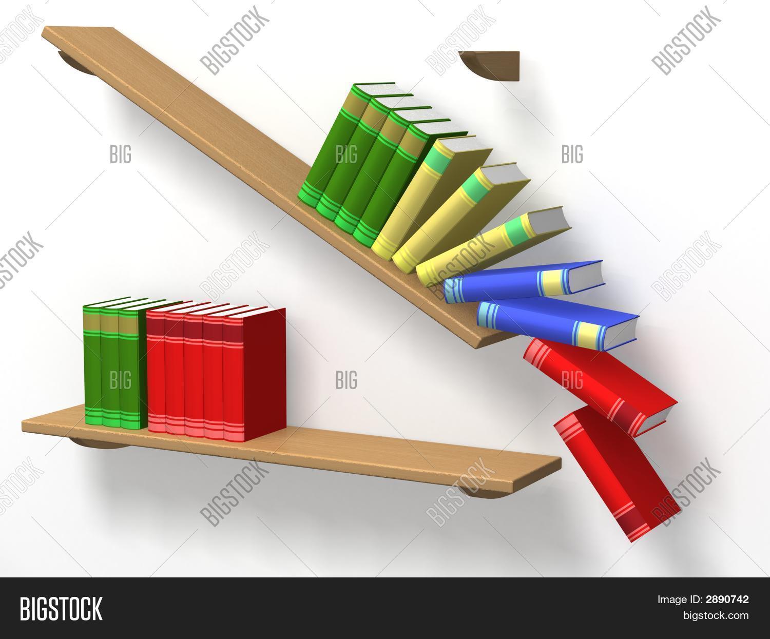 Books Falling Shelf. Image & Photo (Free Trial) | Bigstock