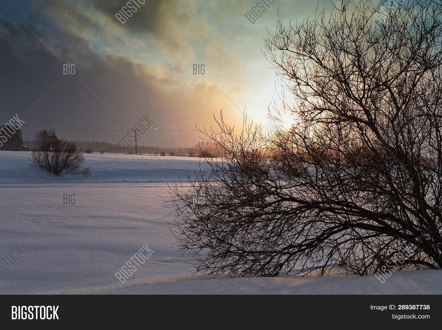 Sun Sets On Cold Image & Photo (Free Trial) | Bigstock