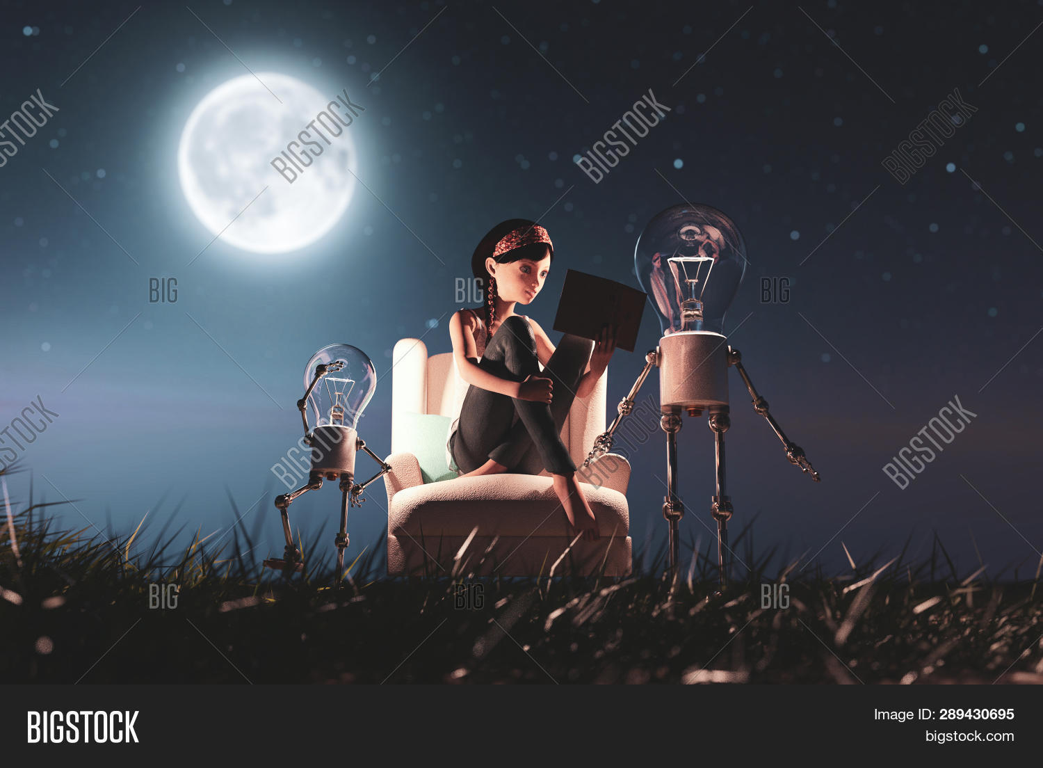 Light Bulb Robot Image & Photo (Free Trial) | Bigstock