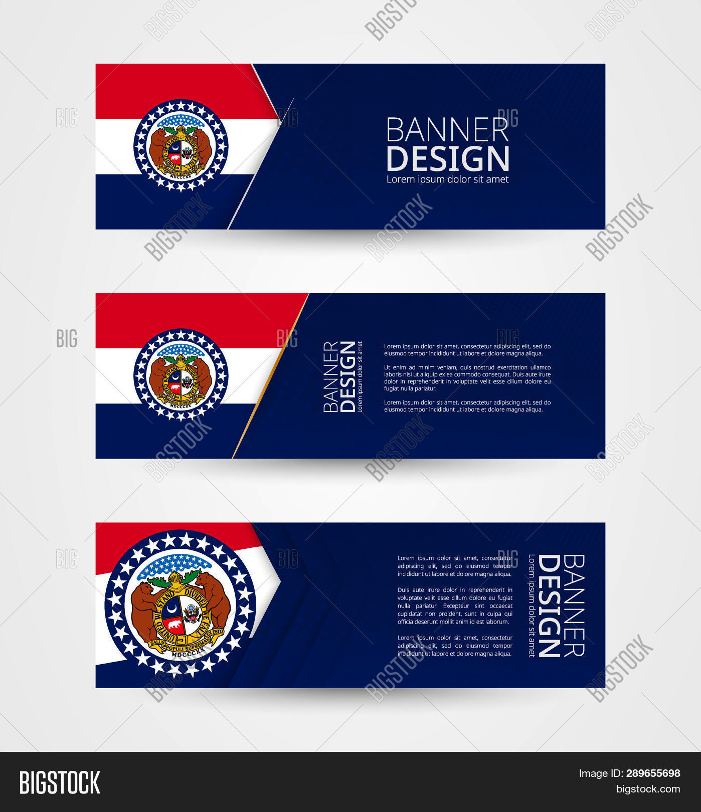 Set Three Horizontal Vector & Photo (Free Trial) | Bigstock