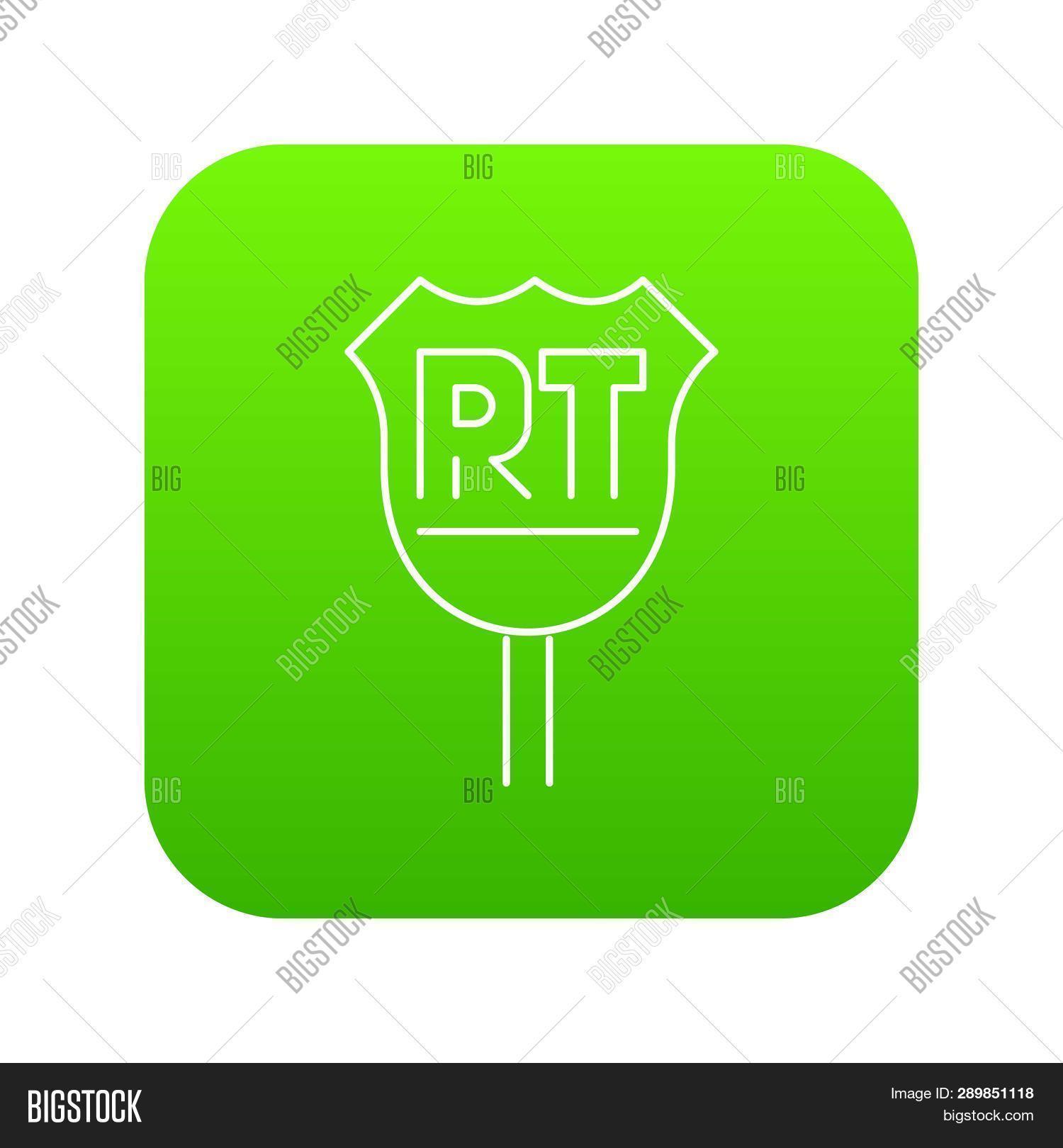 Rt Sign Icon Green Image & Photo (Free Trial) | Bigstock