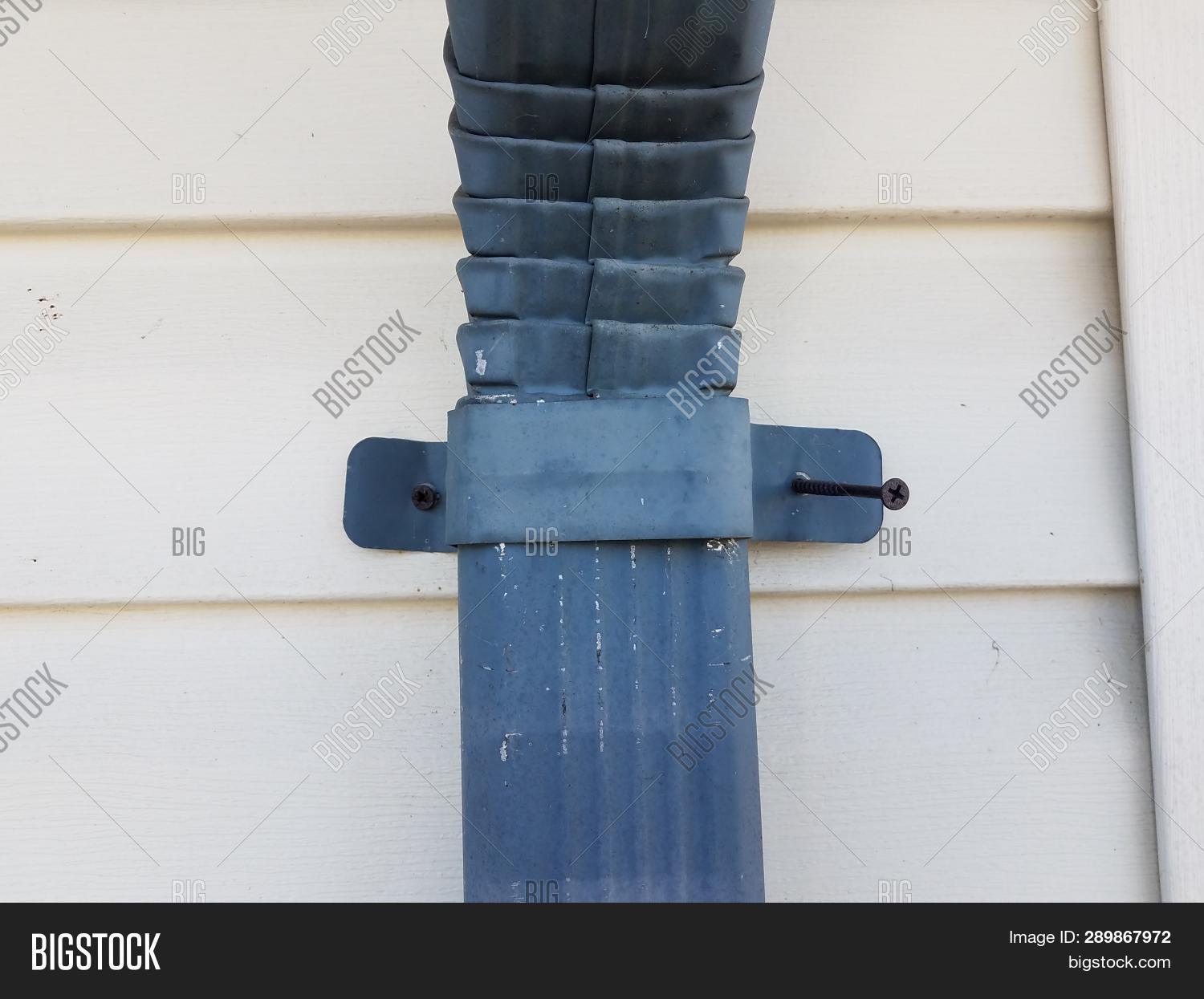 Blue Metal Gutter Image & Photo (Free Trial) | Bigstock