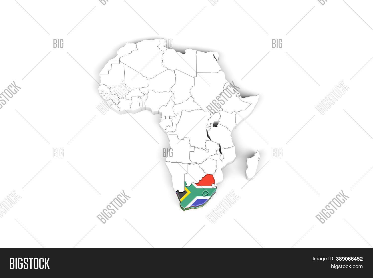 Africa 3d Map Borders Image & Photo (Free Trial) | Bigstock