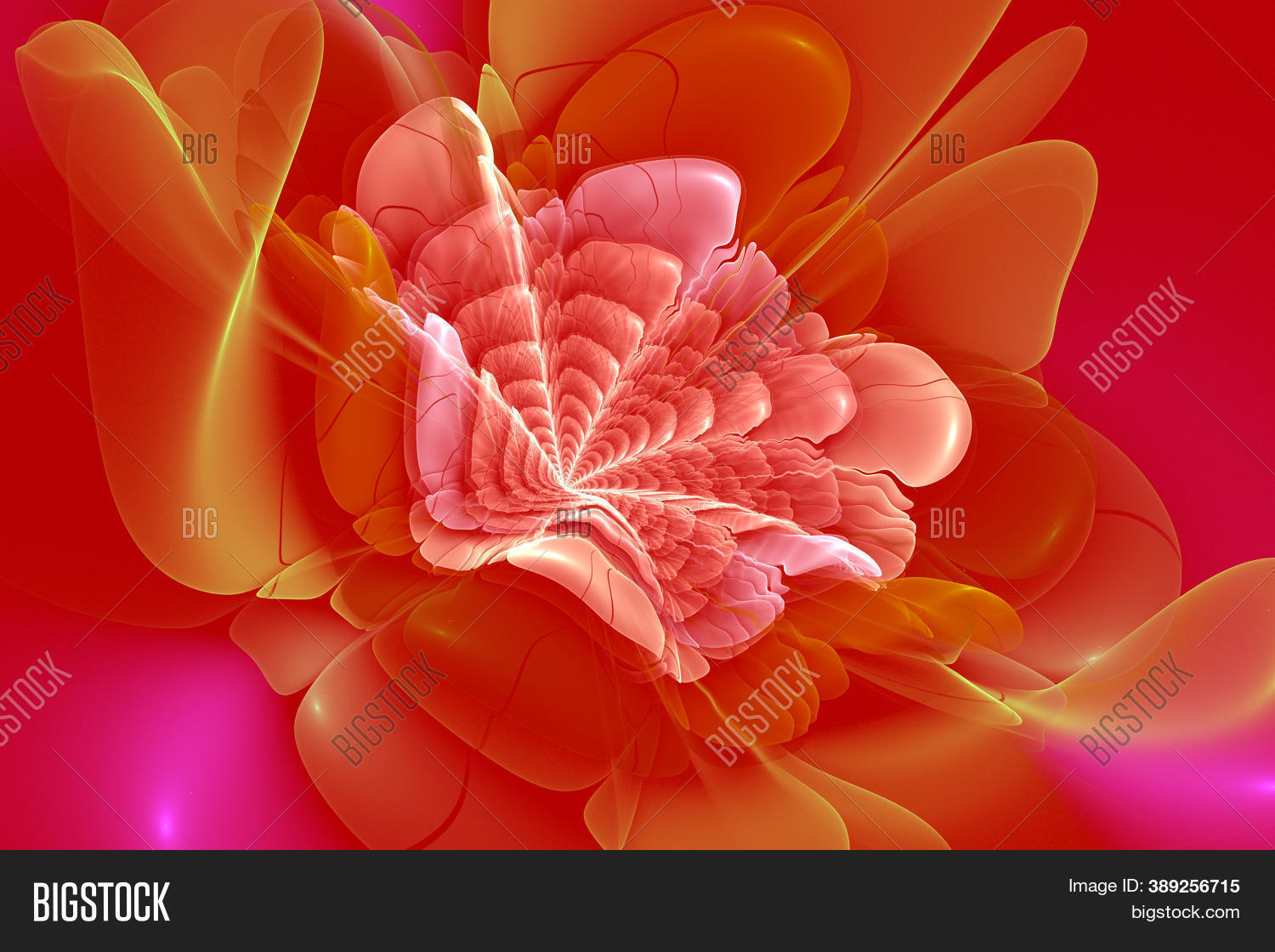 Red Fractal Flower, Image & Photo (Free Trial) | Bigstock