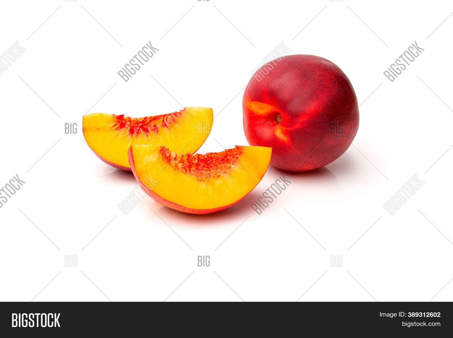 Peach Nectarine Cut Image & Photo (Free Trial) | Bigstock
