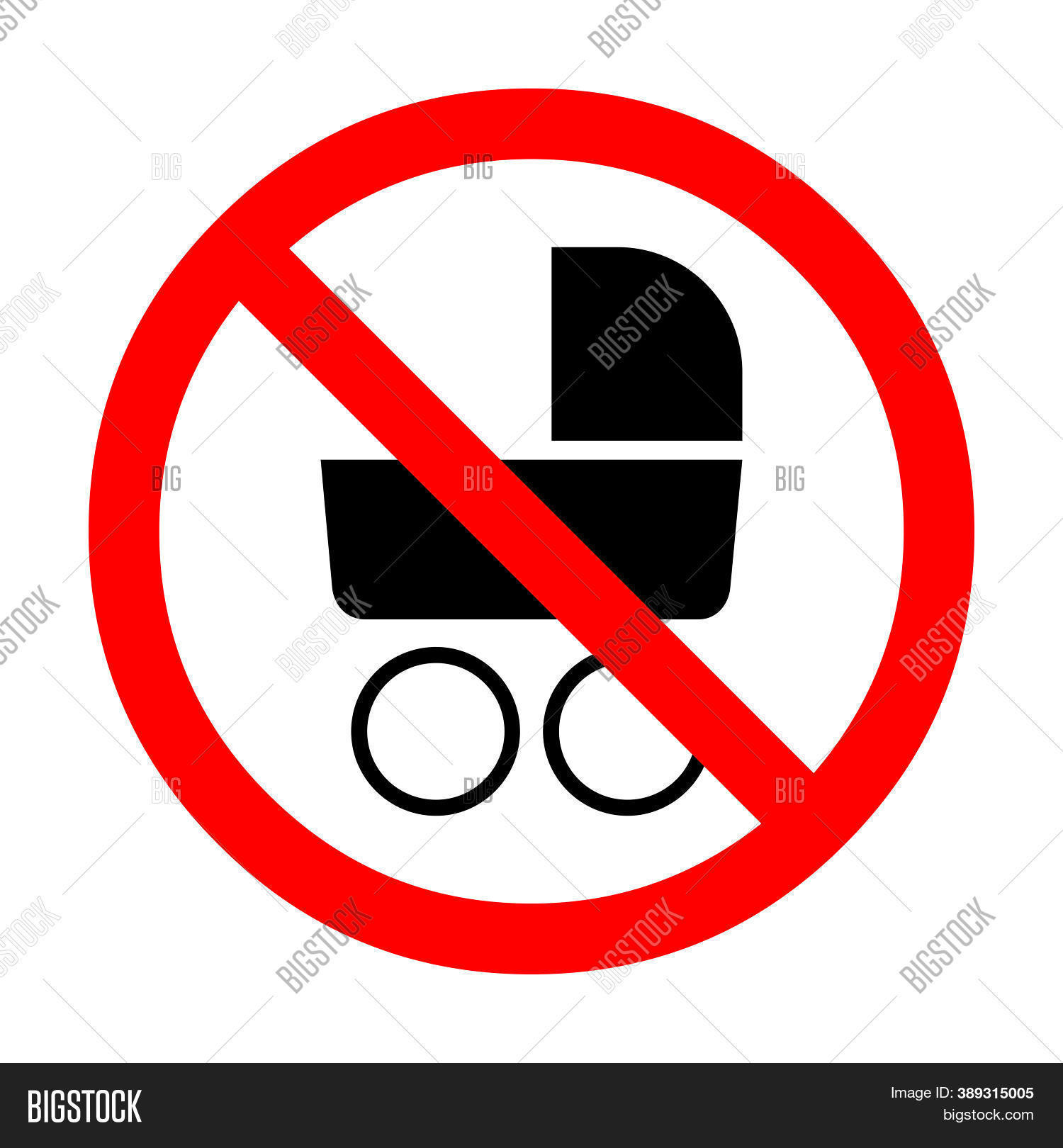 No Pram Sign White Image & Photo (Free Trial) | Bigstock