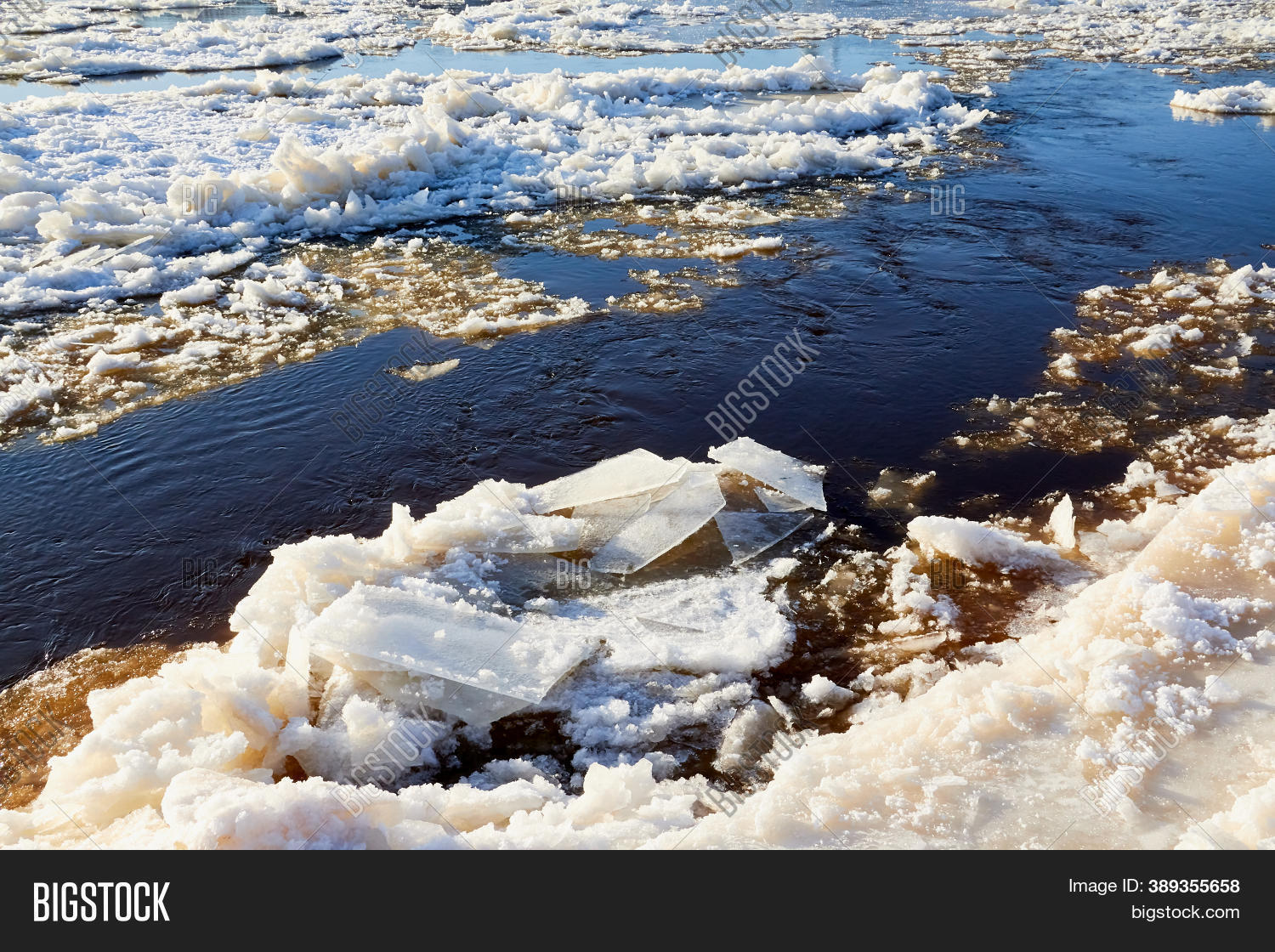 Ice Drift On River Image & Photo (Free Trial) | Bigstock