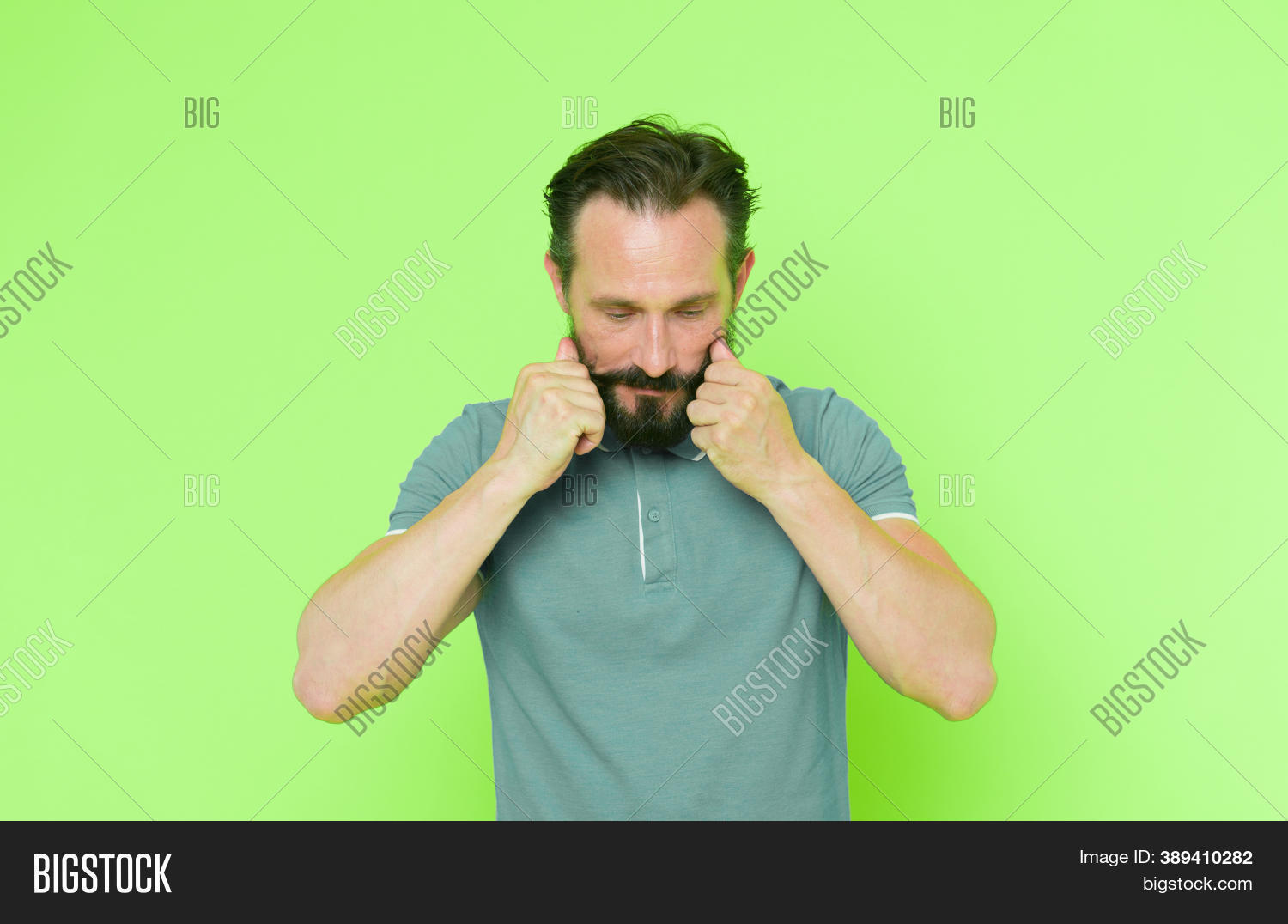 Man Bearded Twisting Image & Photo (Free Trial) | Bigstock