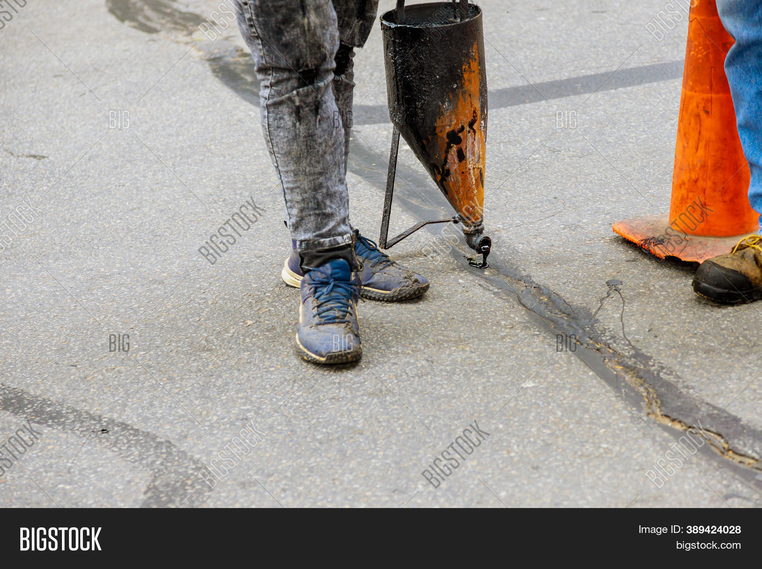 Asphalt Crack Filler Image & Photo (Free Trial) | Bigstock