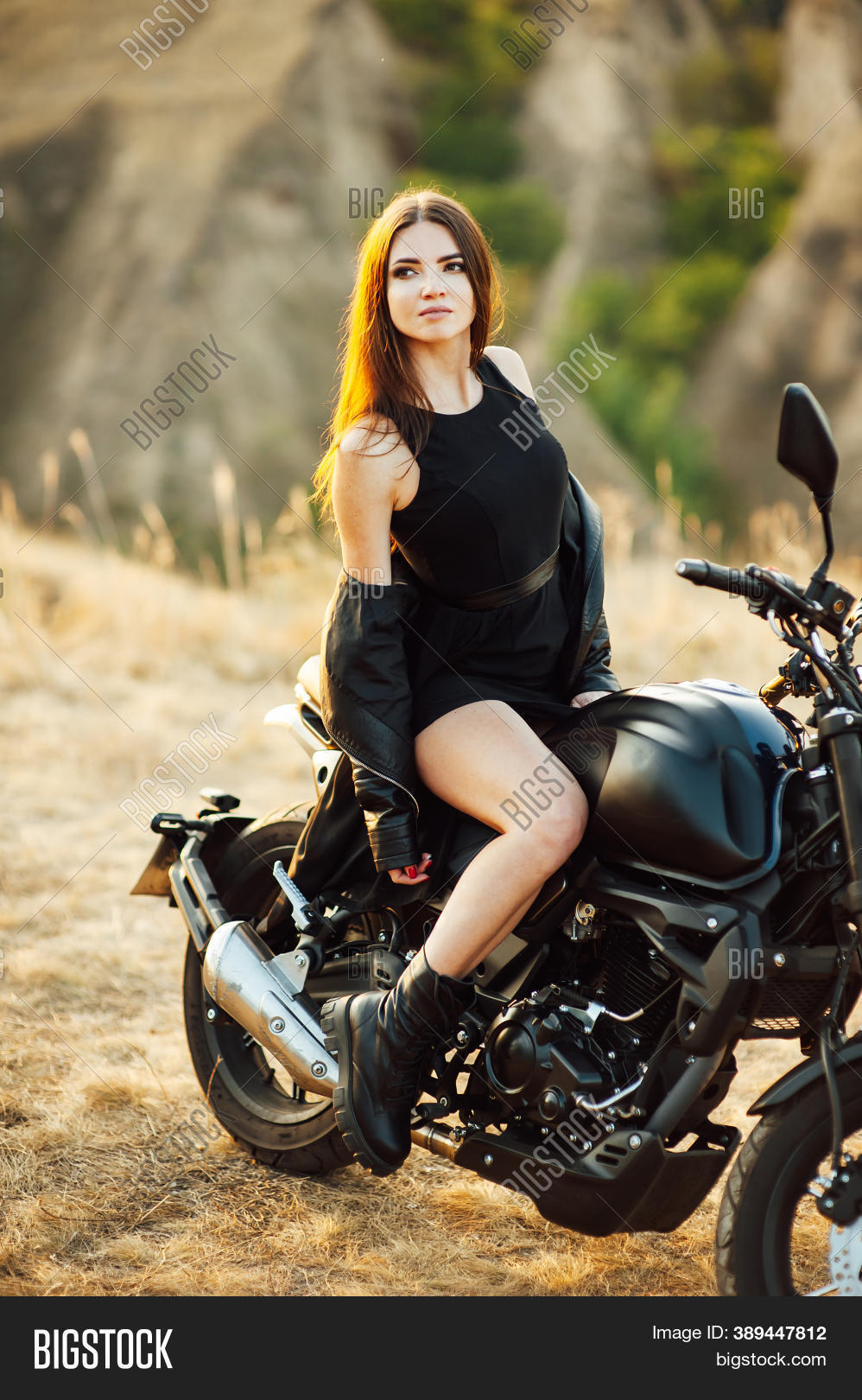 Girl On Motorcycle. Image & Photo (Free Trial) | Bigstock