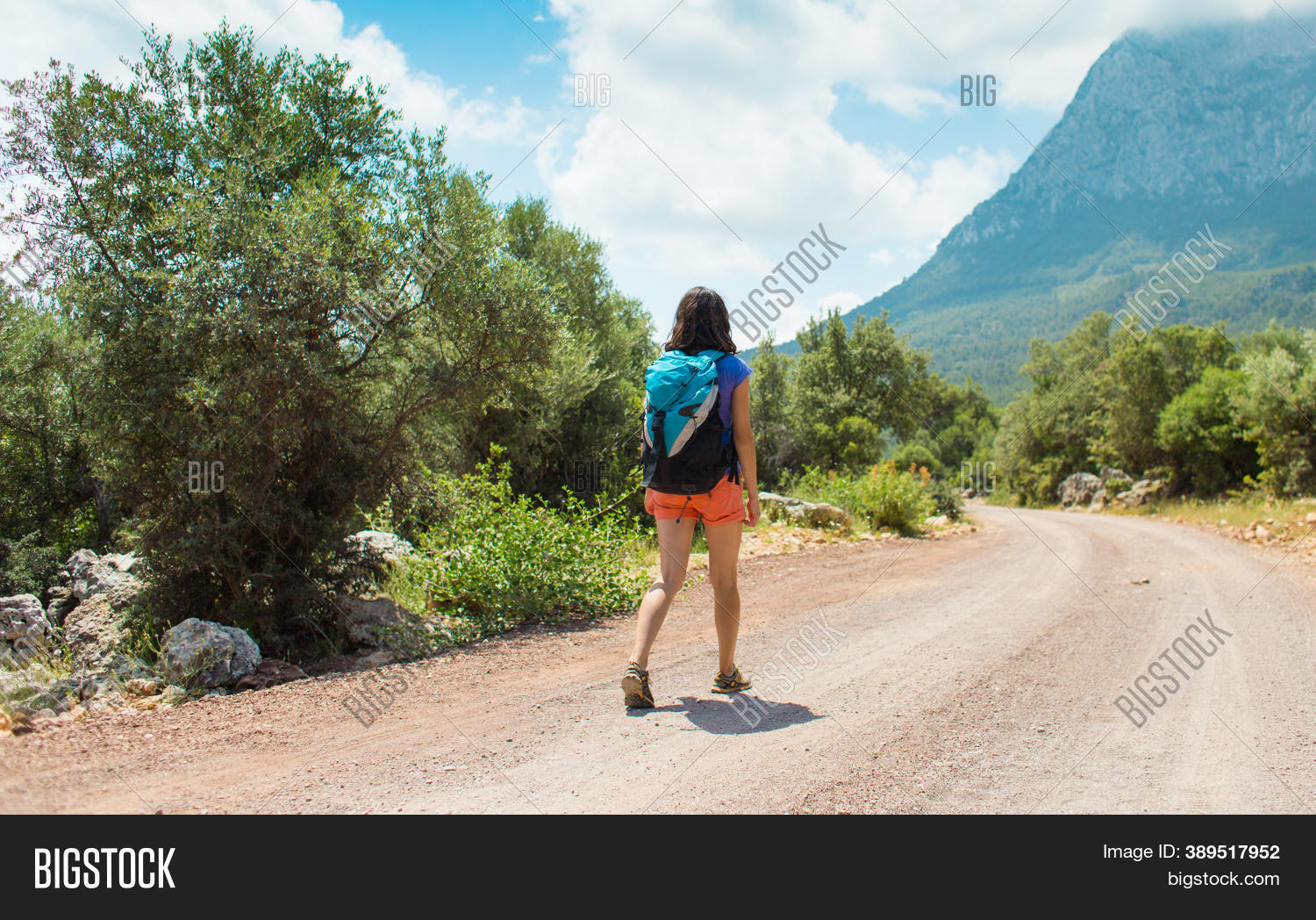 Woman Backpack Walking Image & Photo (Free Trial) | Bigstock