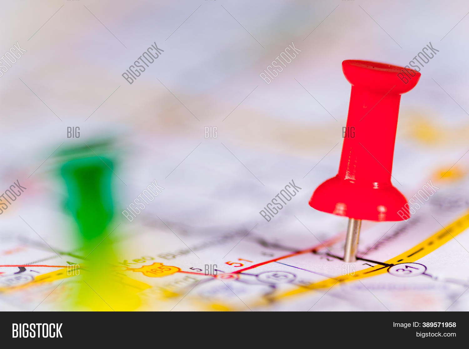 Colorful Push Pins On Image & Photo (Free Trial) | Bigstock