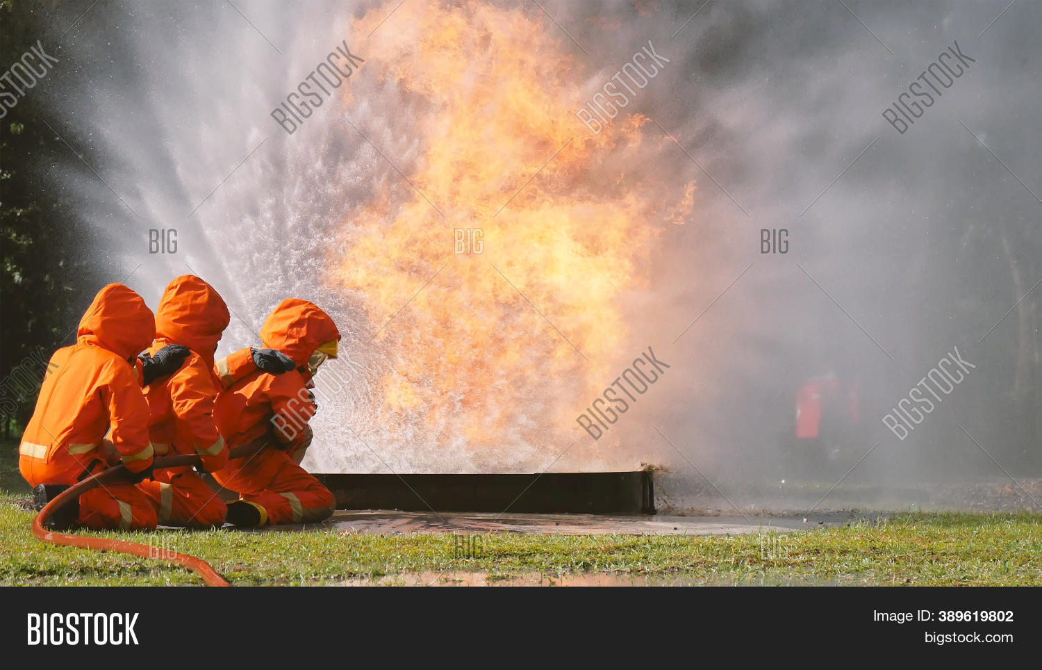 Firefighter Fighting Image & Photo (Free Trial) | Bigstock