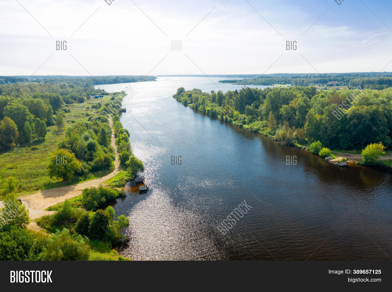 Top View Water Canal Image & Photo (Free Trial) | Bigstock