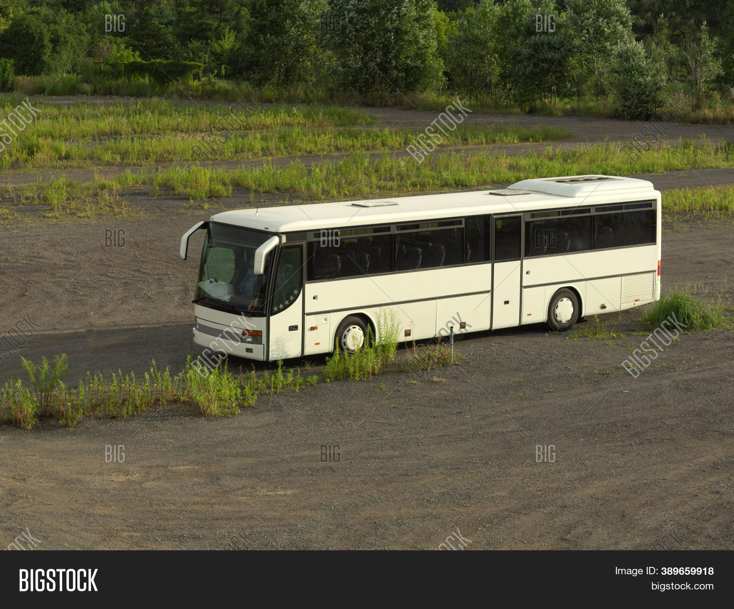 White Bus Stands Alone Image & Photo (Free Trial) | Bigstock