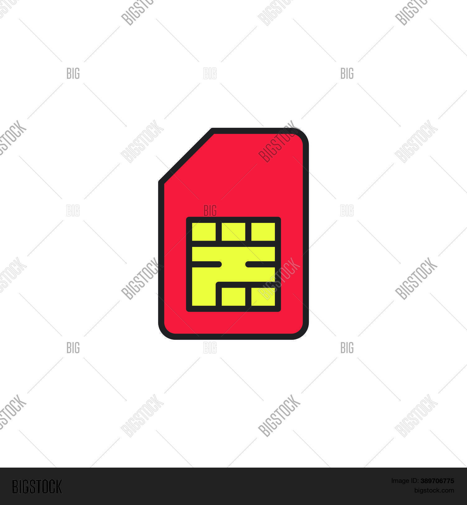 Sim Card Vector Icon Vector & Photo (Free Trial) | Bigstock