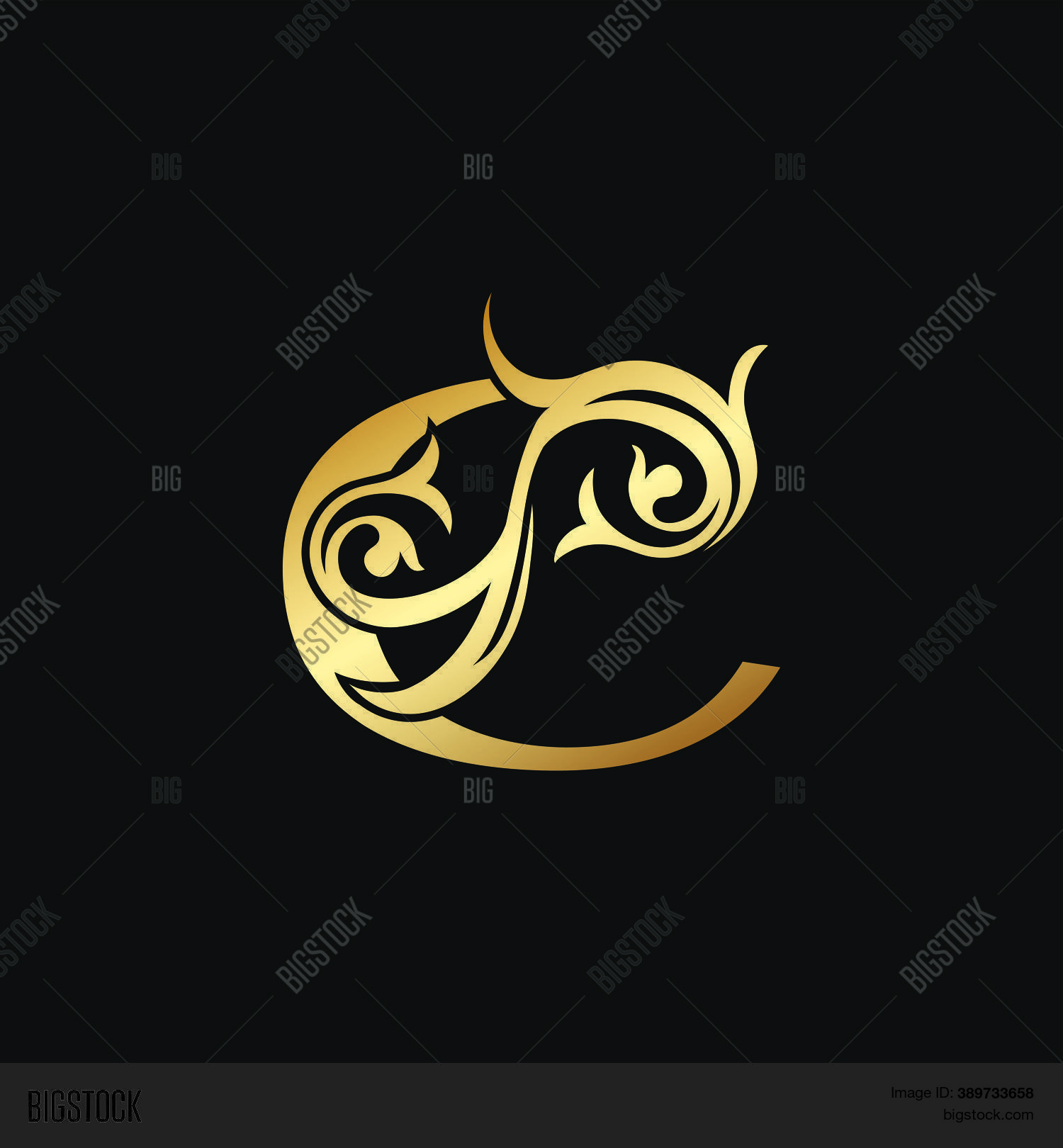 Luxury Gold Letter C Vector & Photo (Free Trial) | Bigstock